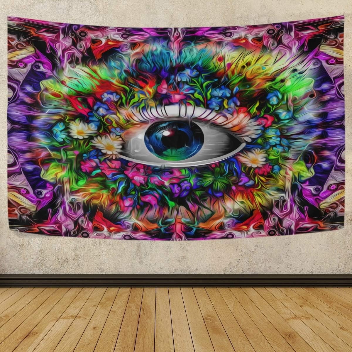 Coolnut Tapestry Wall Hanging Colorful Magic Eye Tapestry Polyester ...