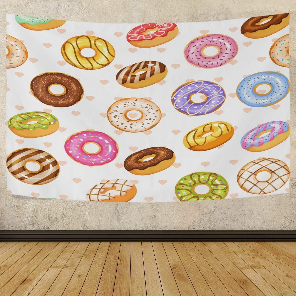 Coolnut Tapestry Wall Hanging Colorful Tasty Sweets Doughnut Tapestry ...