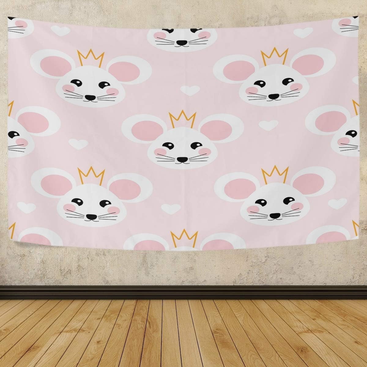 Coolnut Tapestry Wall Hanging Cute Mouse Tapestry Polyester Tapestry ...