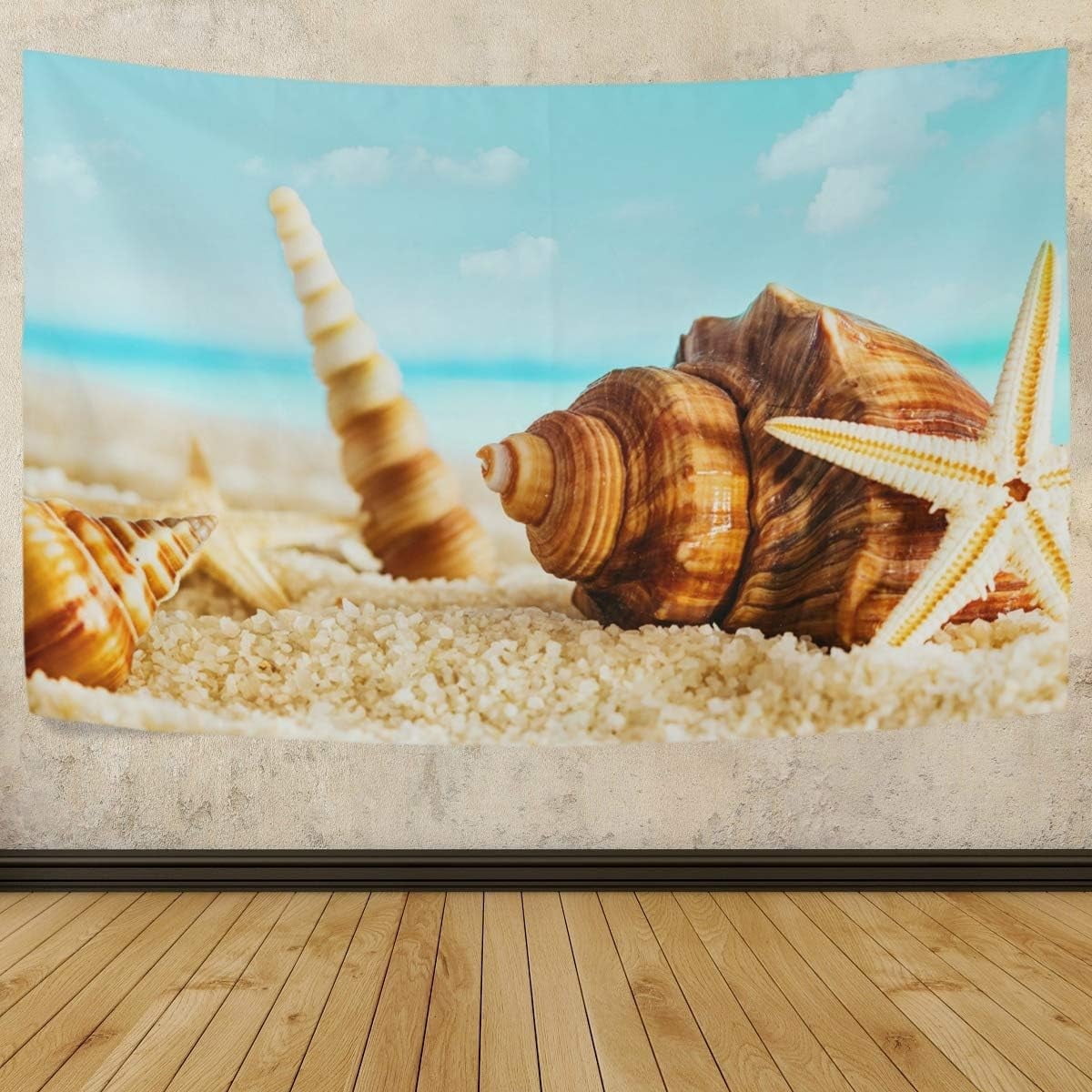 Coolnut Tapestry Wall Hanging Sunny Summer Beach Seashell Tapestry ...