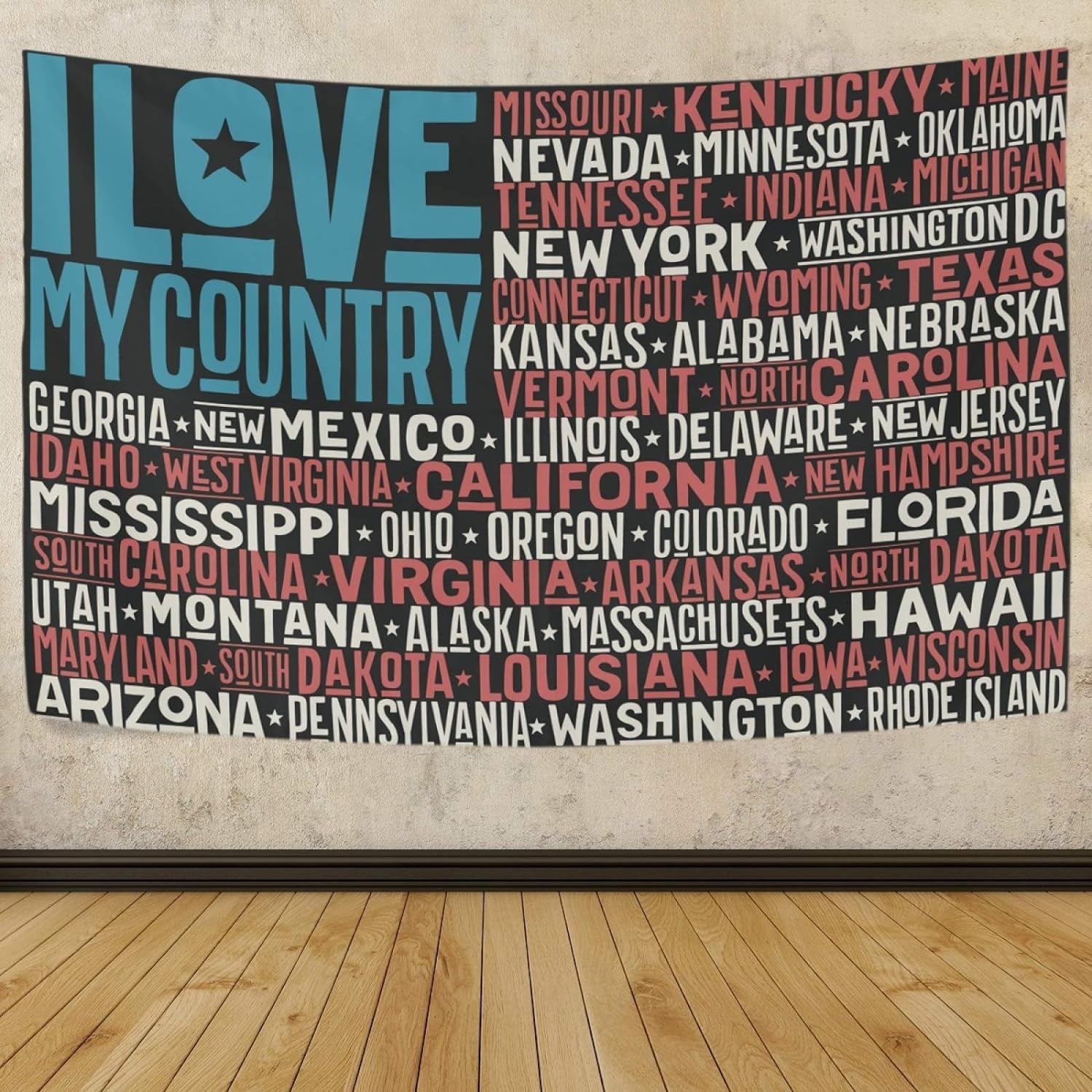 Coolnut Tapestry Wall Hanging Vintage America Flag Patriotic Tapestry ...