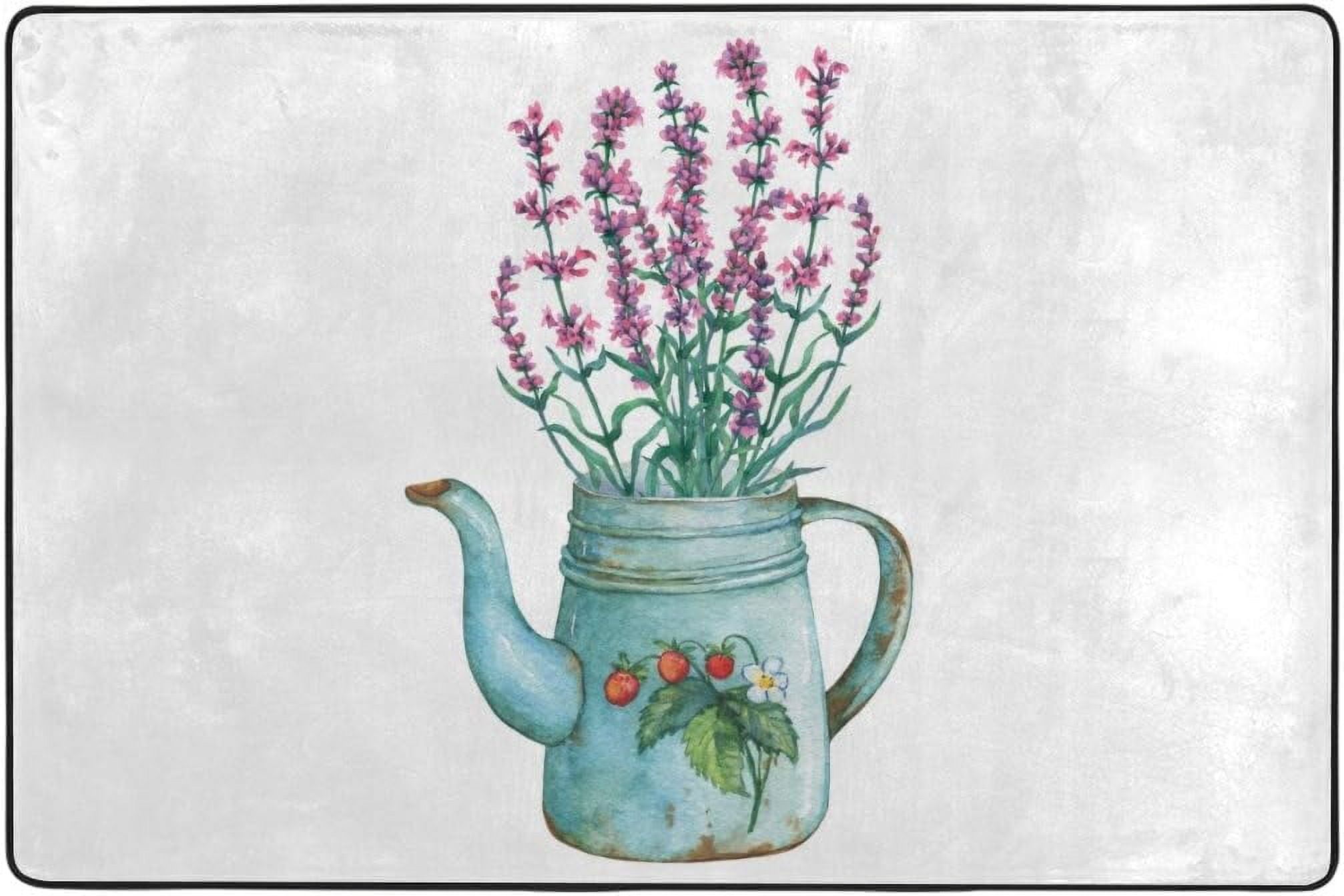 Coolnut Teapot Strawberries Area Rug Pad - 3x2ft - 100% Light Weight ...