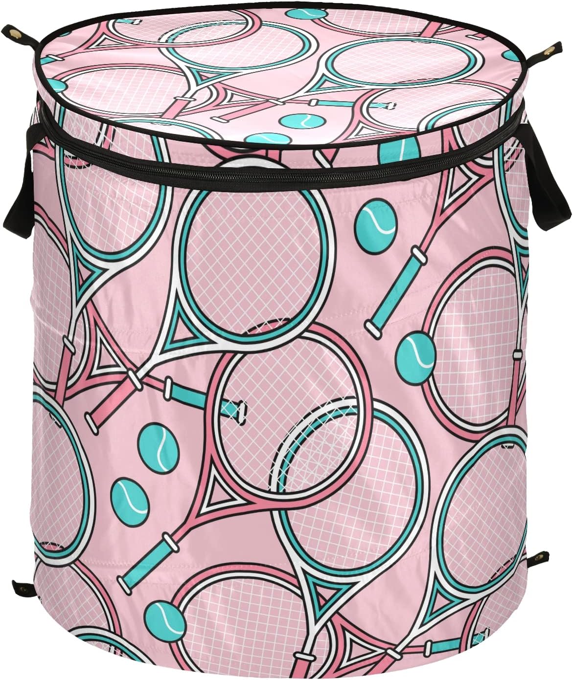 Coolnut Tennis Rackets and Balls 50L Pop-Up Laundry Hamper Baskets with ...