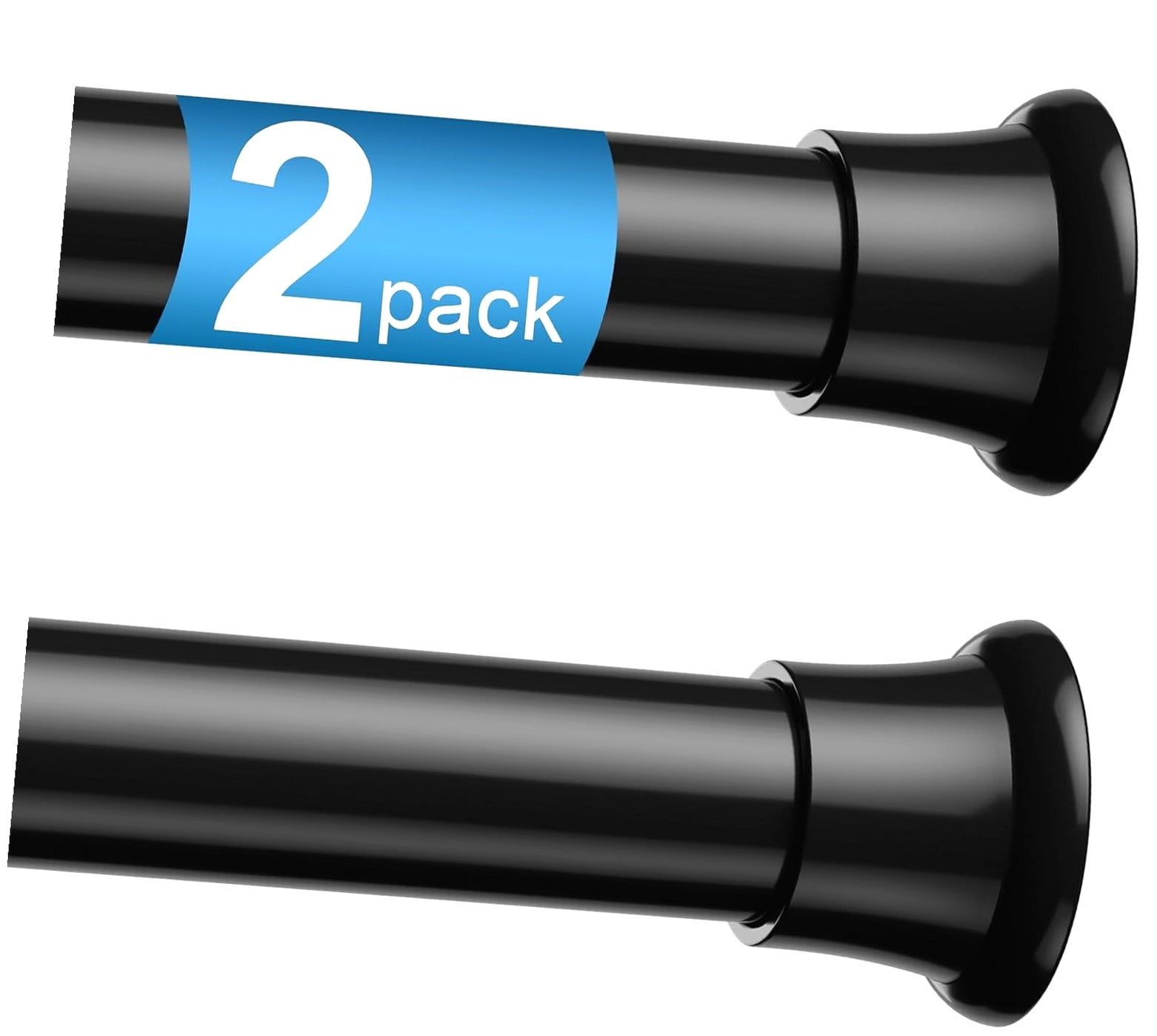 Coolnut Tension Rods 24-46 Inch, 2Pcs Tension Curtain Rod, Curtain Rods ...