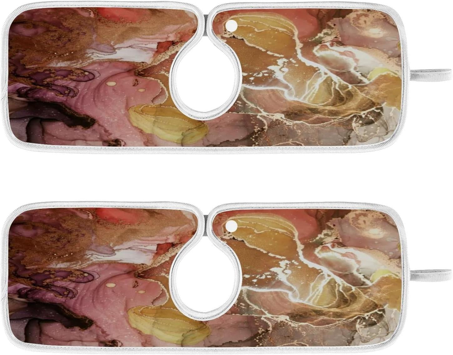 Coolnut Texture Pink Marbling Sink Splash Guard for Faucet 2 Packs ...
