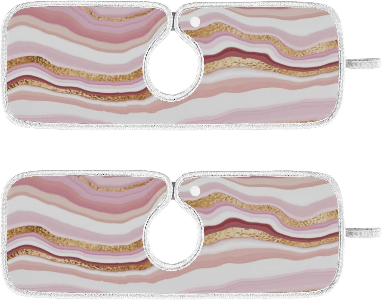 Coolnut Texture Pink Sink Splash Guard for Faucet 2 Packs Faucet ...