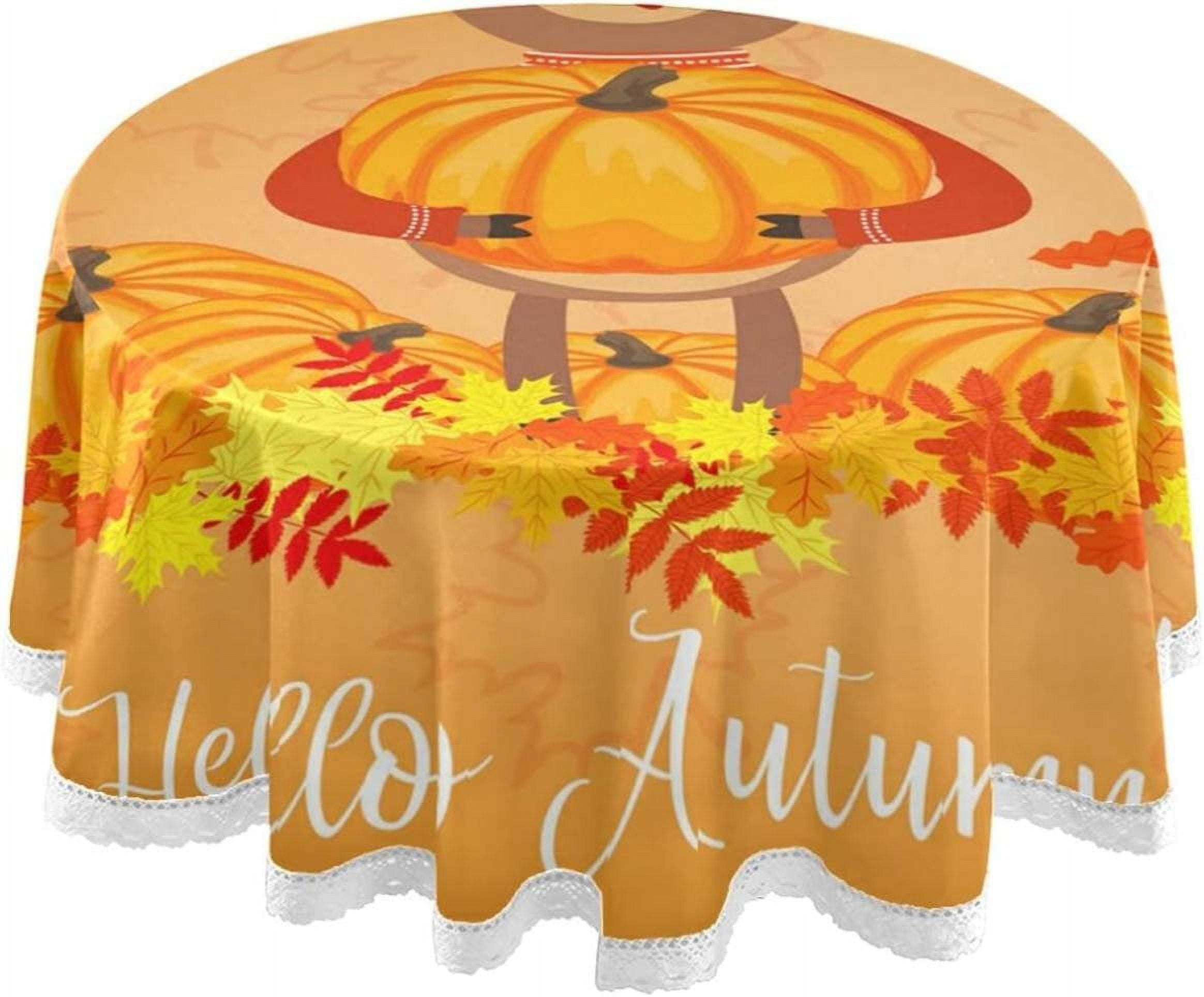 Coolnut Thanksgiving Day Tablecloth 60", Cute Thanksgiving Fawn Party ...