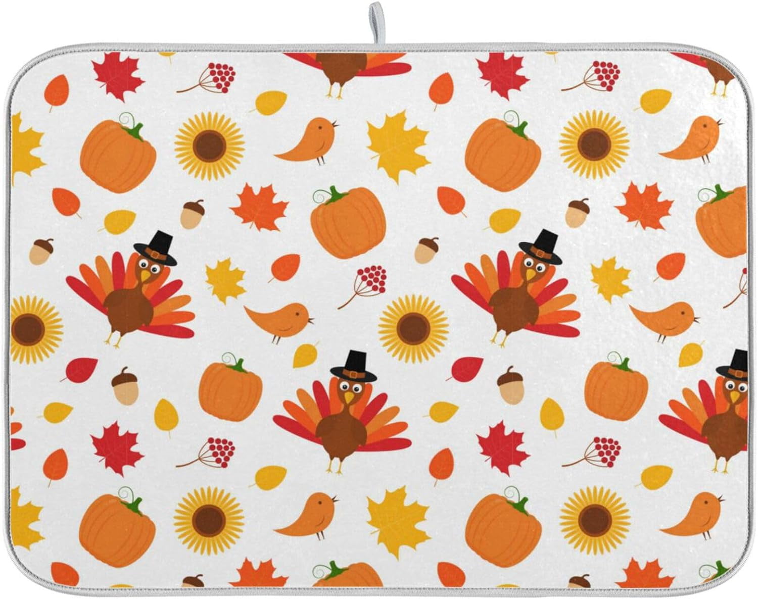 Coolnut Thanksgiving Turkey Dish Drying Mat Absorbent Reversible Drying ...