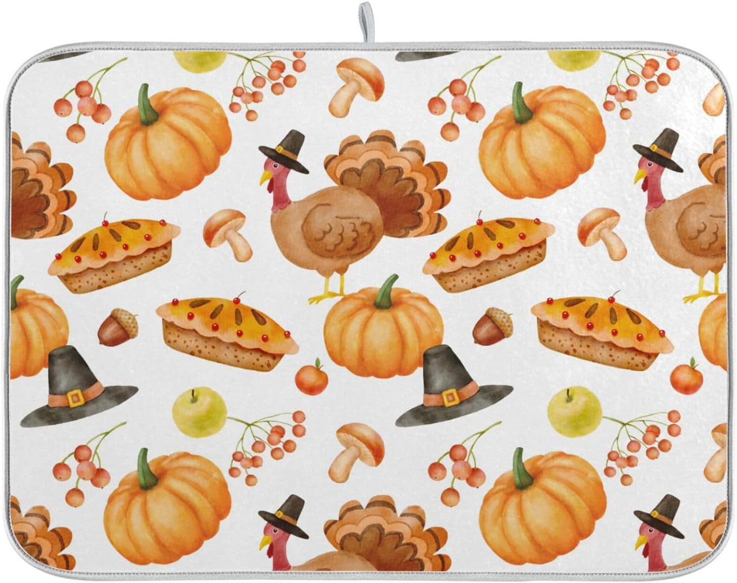 Coolnut Thanksgiving Turkey Dish Drying Mat Absorbent Reversible Drying ...