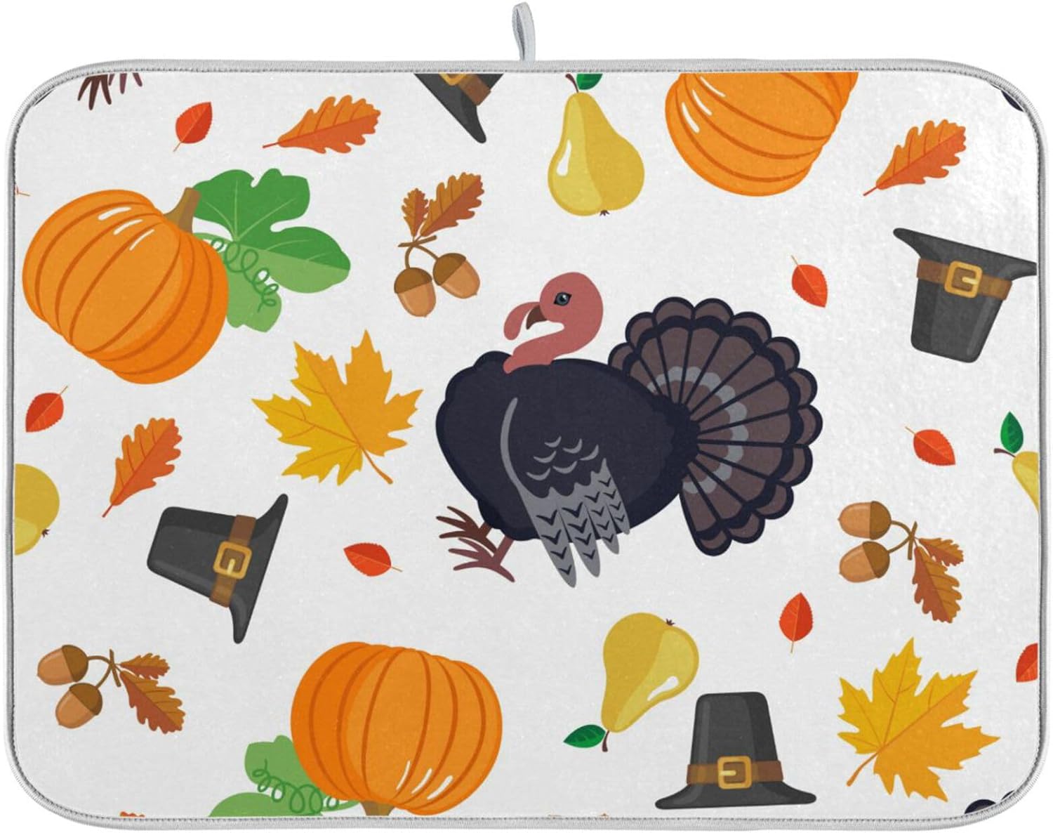 Coolnut Thanksgiving Turkey Dish Drying Mat Absorbent Reversible Drying ...