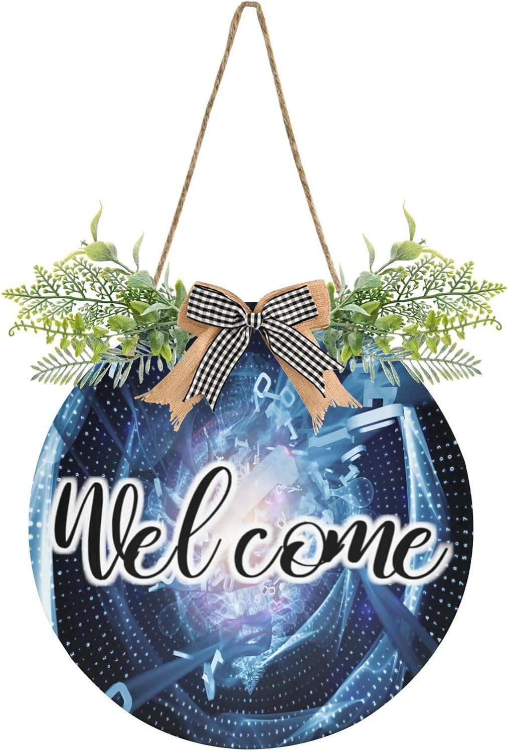 Coolnut The Future Front Door Round, Hanging Welcome Sign, Front Door ...