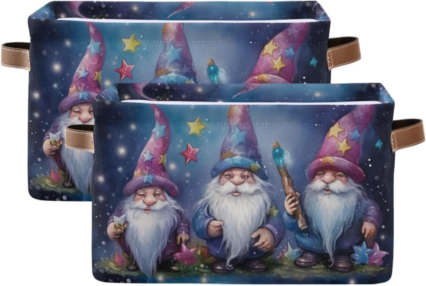 Coolnut Three Cartoon Gnomes Foldable Storage Basket for Shelves ...