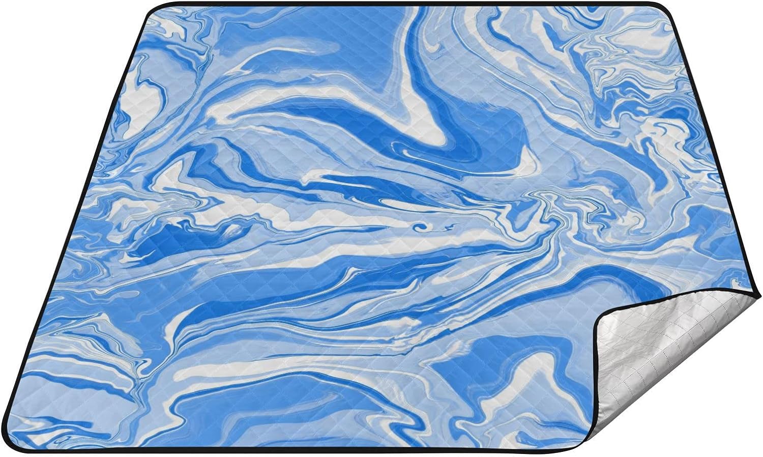 Coolnut Tie Dye Blue Large Picnic & Outdoor Beach Blanket, Waterproof ...