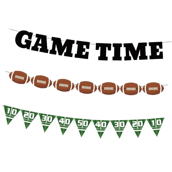 Coolnut Time Banner 3Pcs Pre-Strung Garland Bunting for Teenagers Boys ...