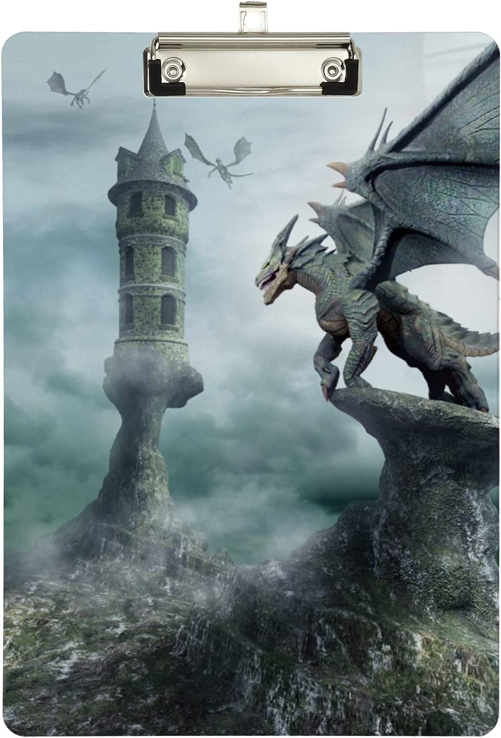 Coolnut Tower Guarded by Dragon Clipboard 9 x 12.5 Inches | Decorative ...