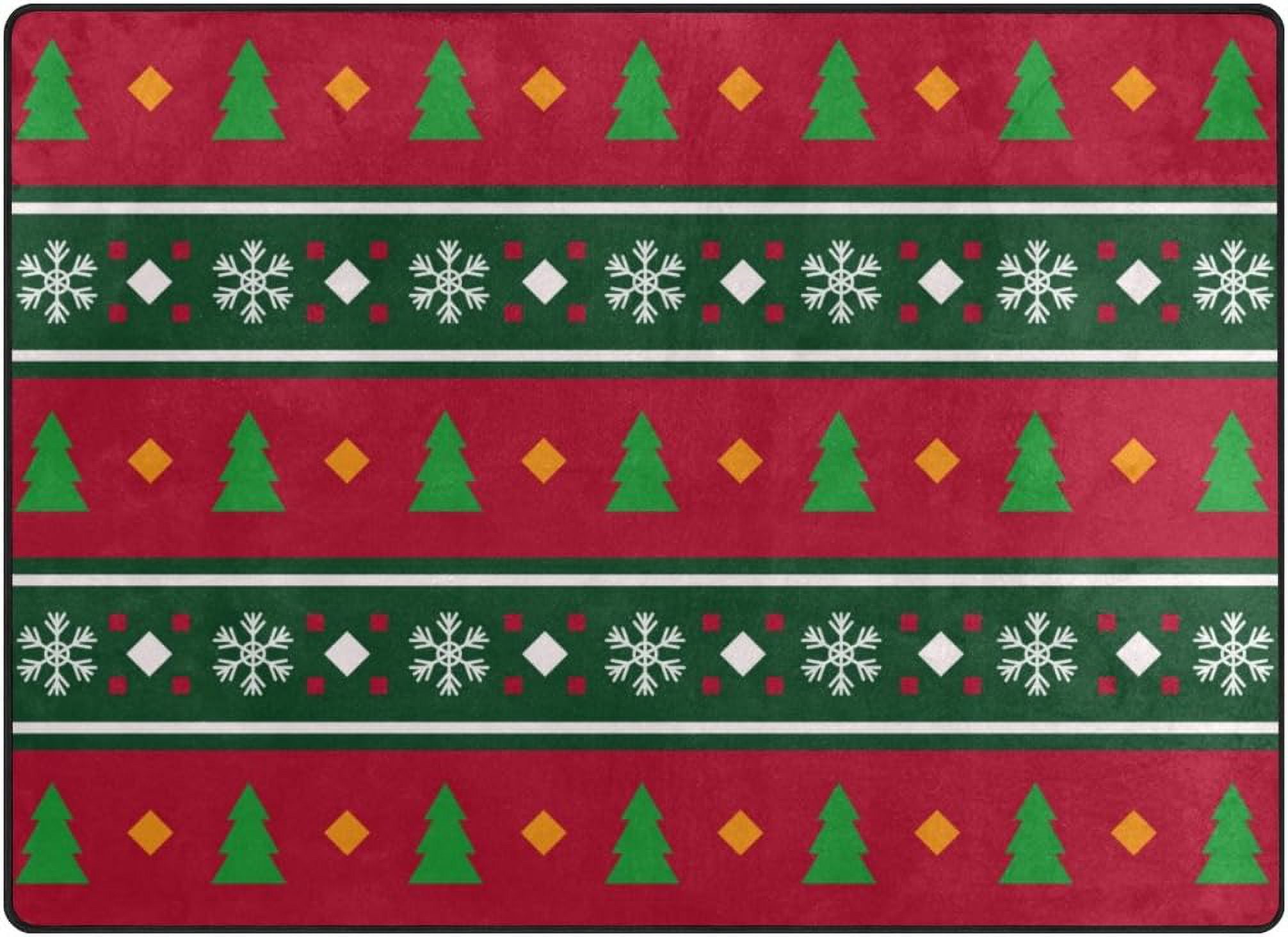 Coolnut Trees Stripes 80 x 58 inches Lightweight Soft Area Rug Mat ...