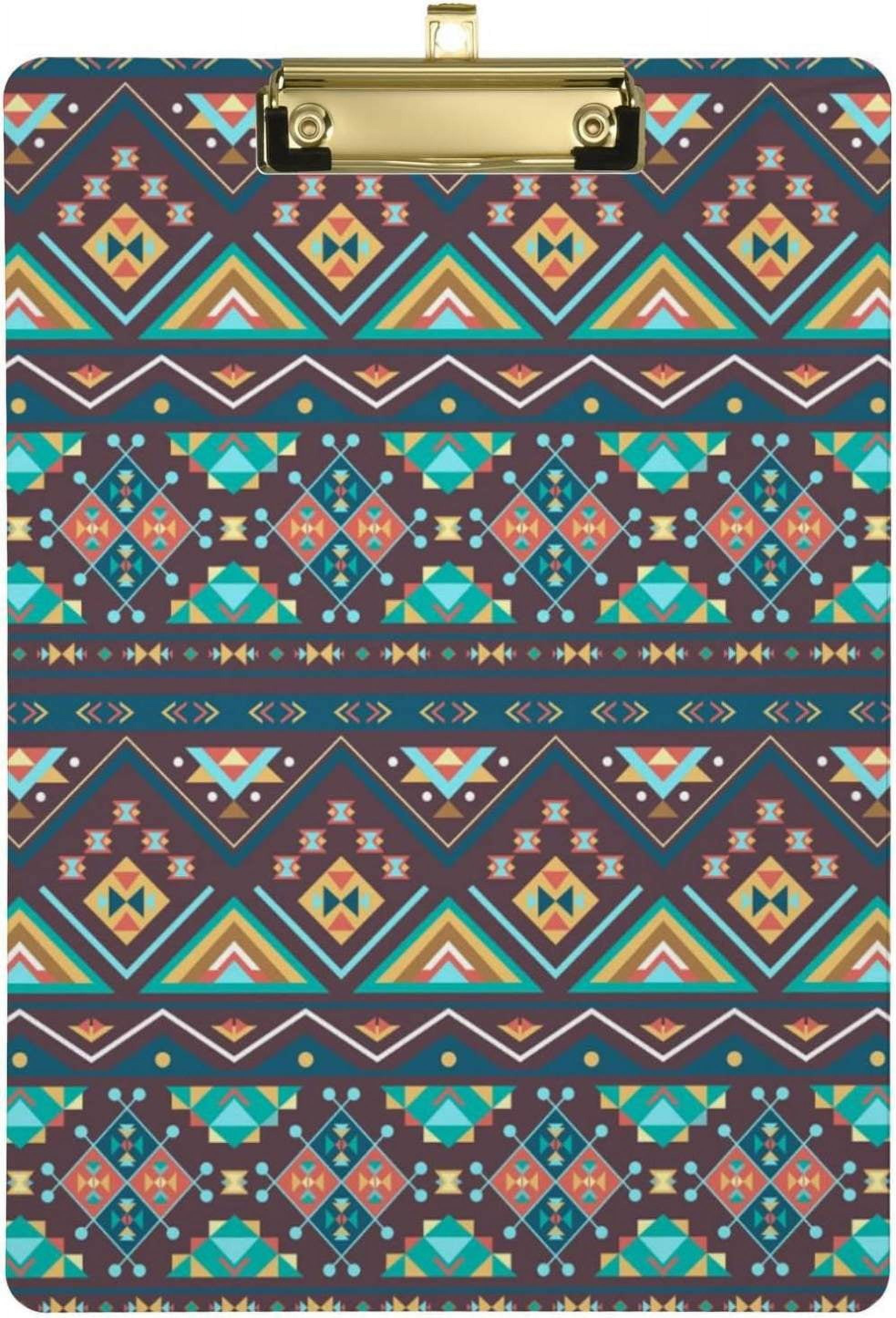 Coolnut Tribal Ethnic Aztec Geometric Clipboard, Acrylic Standard A4 ...