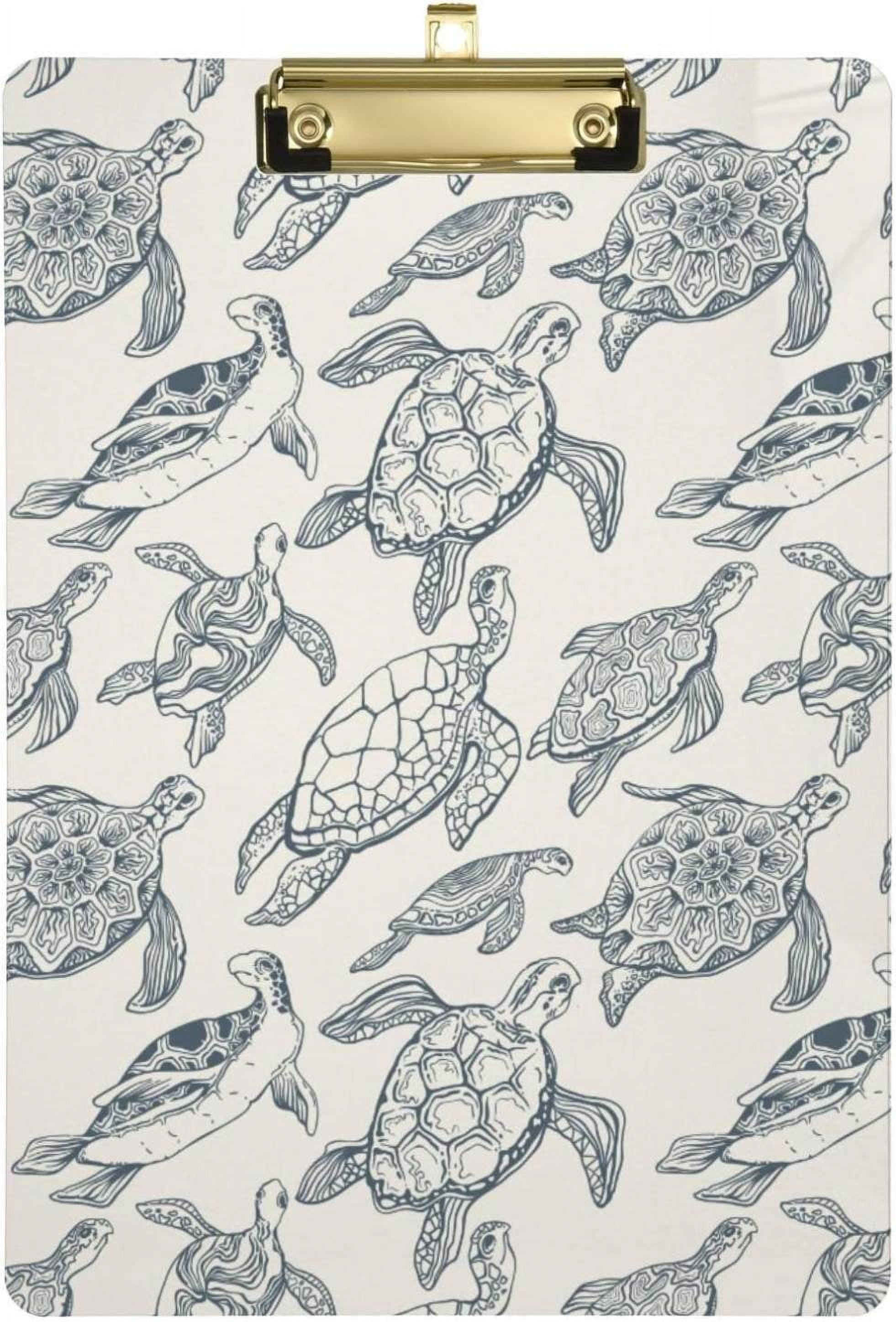 Coolnut Tribal Sea Turtle Clipboard, Acrylic Standard A4 Letter Size ...