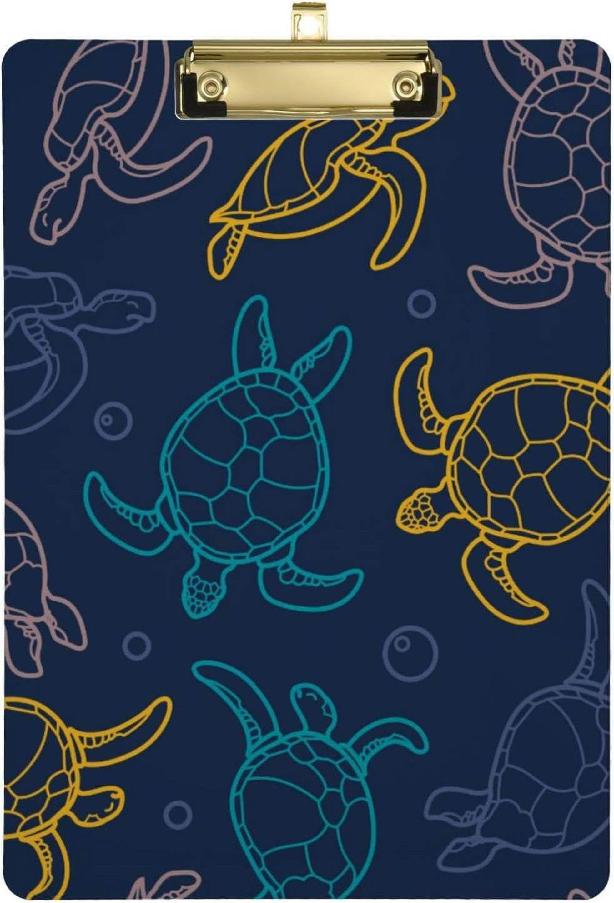 Coolnut Tribal Sea Turtle Clipboard, Acrylic Standard A4 Letter Size ...