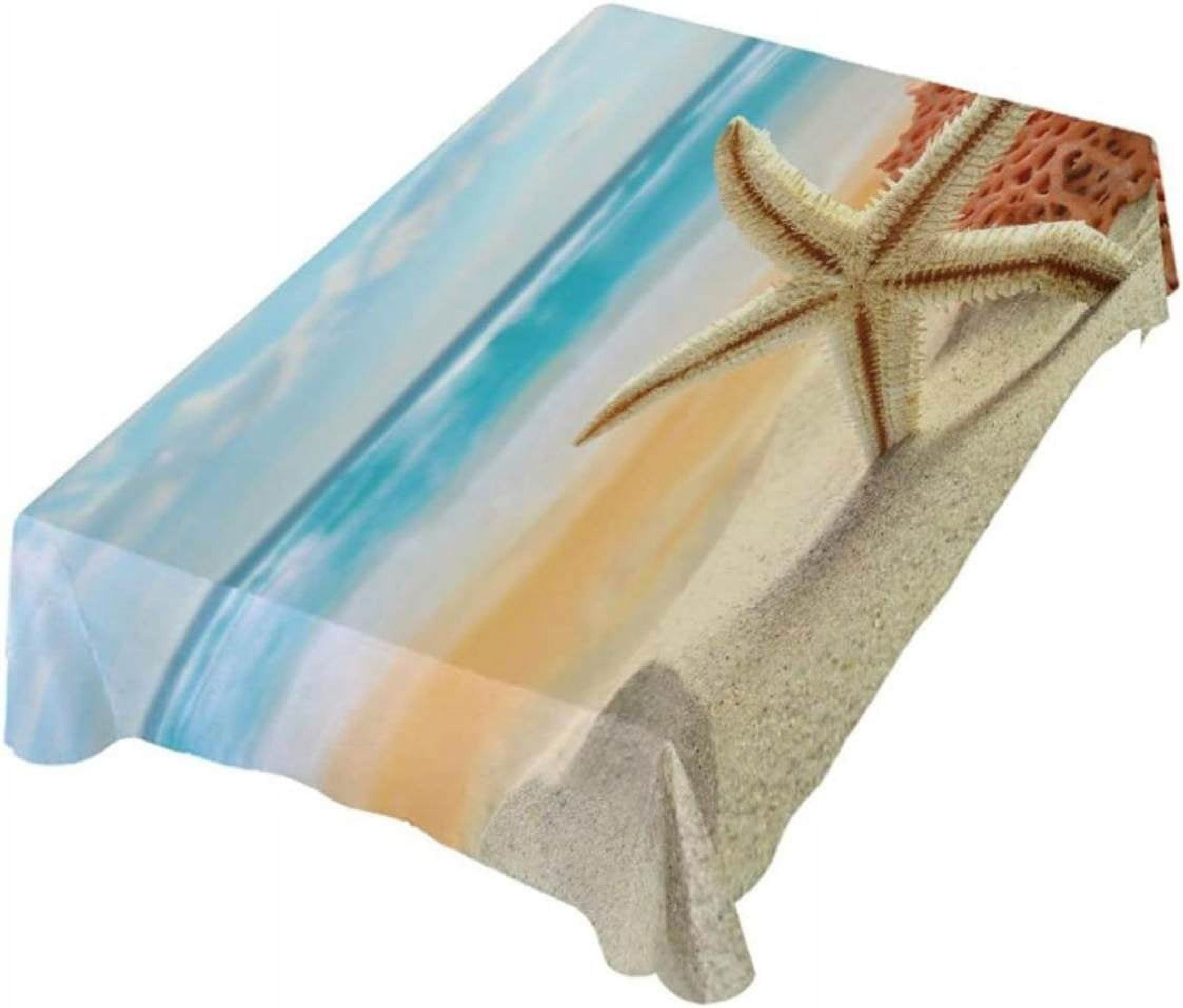 Coolnut Tropical Beach Rectangle Tablecloth,Dinner Table Cover for ...