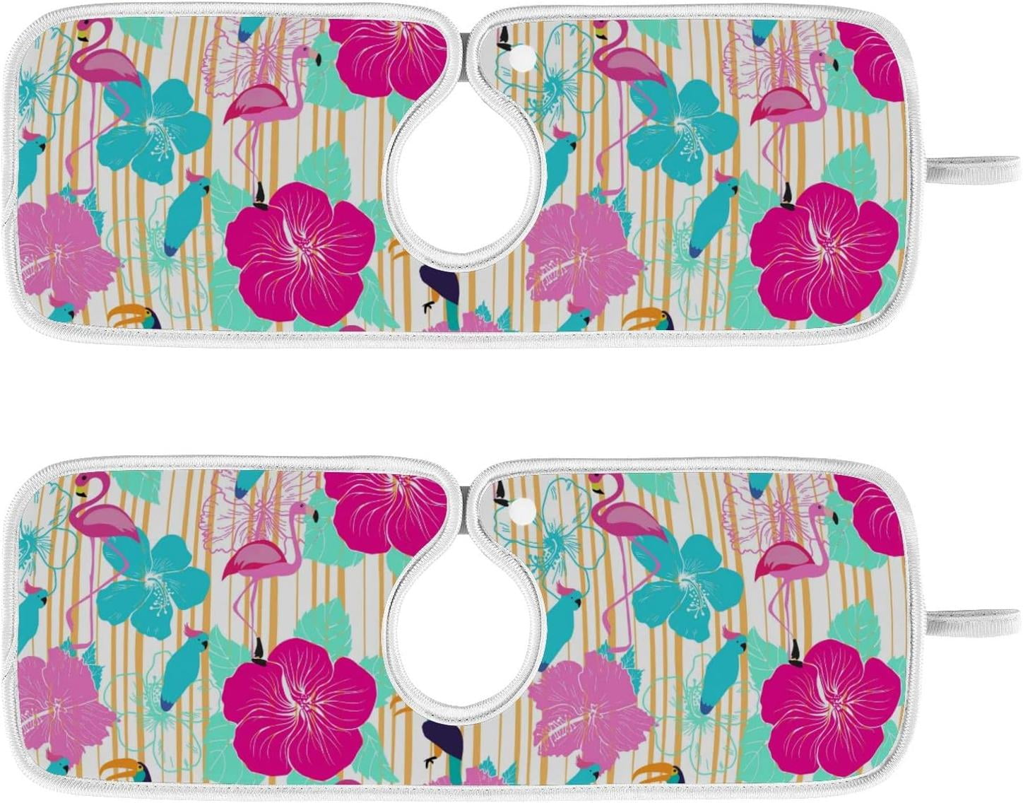 Coolnut Tropical Birds Flower Sink Splash Guard for Faucet 2 Packs ...