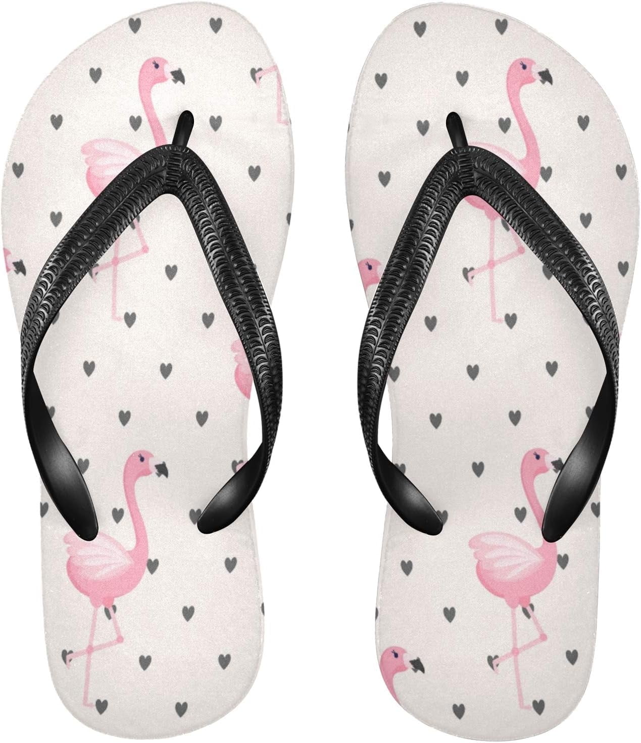 Coolnut Tropical Flamingo Pattern Flip Flop Sandal Men's and Women's ...