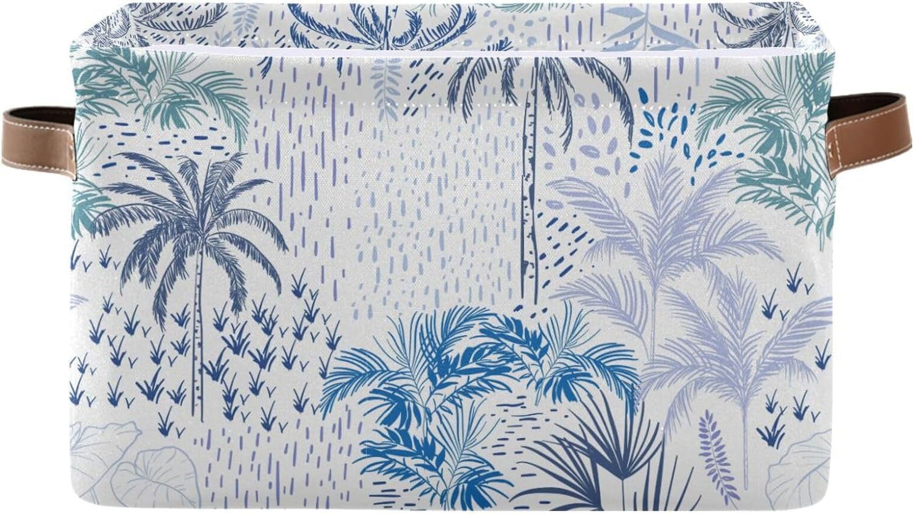 Coolnut Tropical Forest Landscape Palm Trees Storage Basket, Durable ...