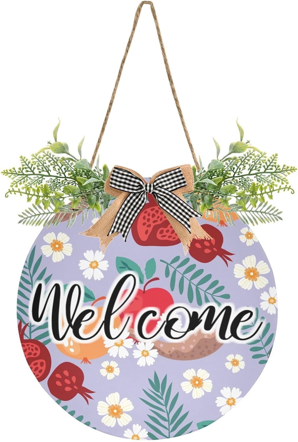 Coolnut Tropical Fruit Front Door Round, Hanging Welcome Sign, Front ...