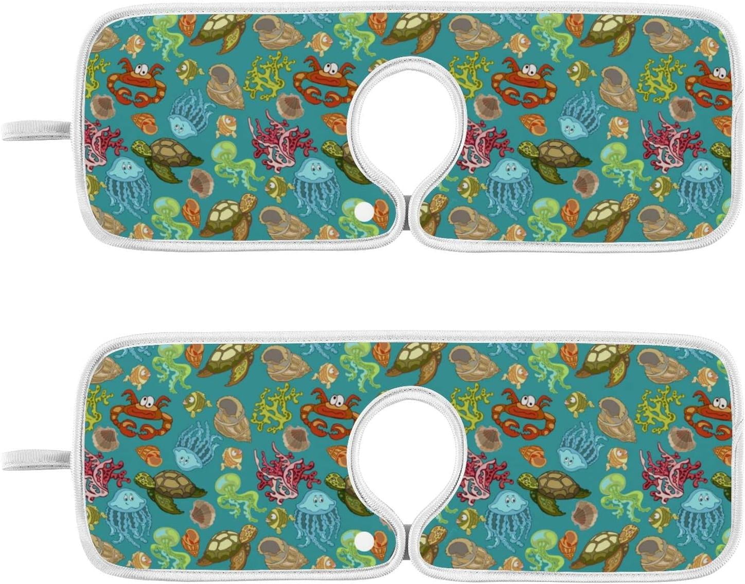 Coolnut Turtle Ocean Sink Splash Guard for Faucet 2 Packs Faucet ...