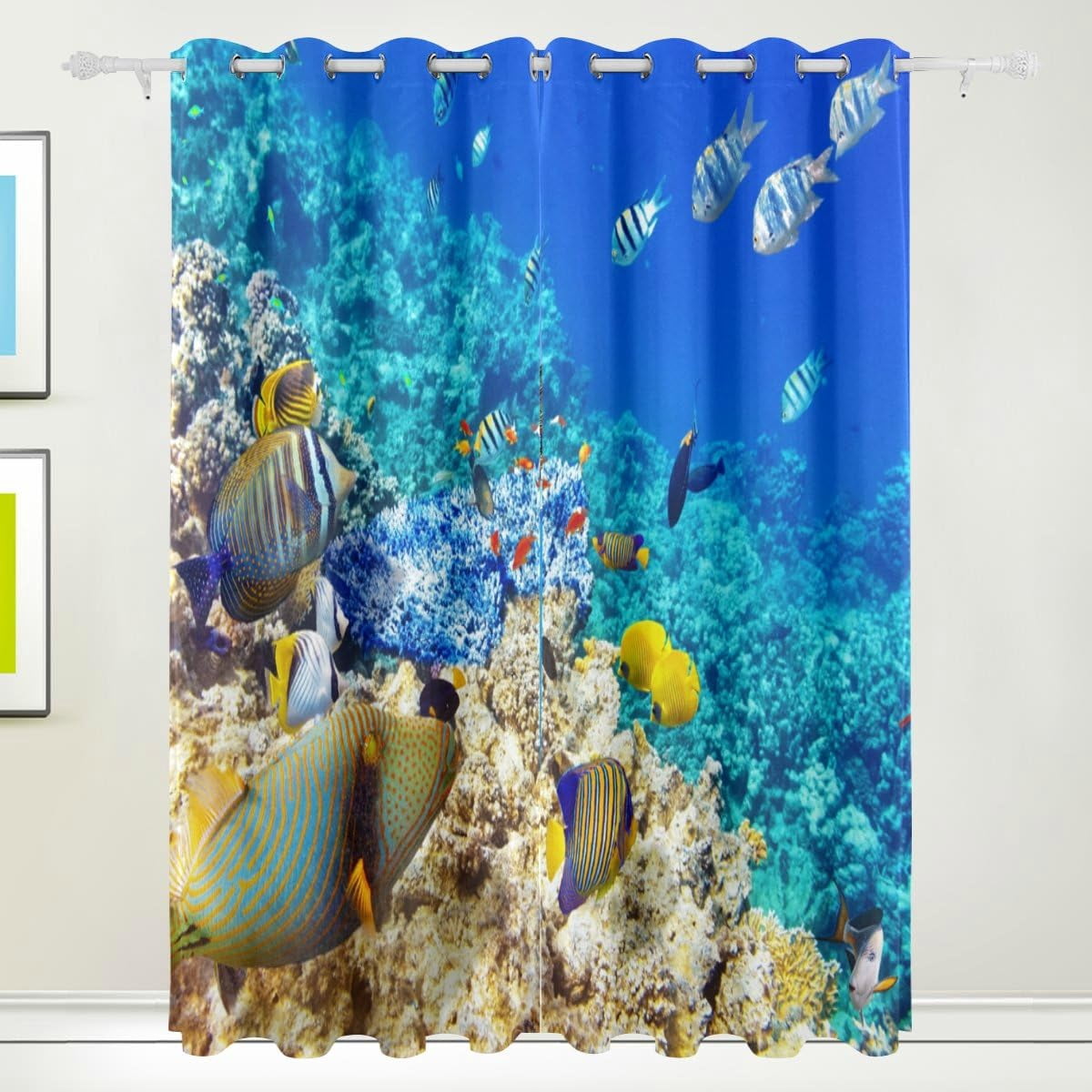Coolnut Underwater Corals Tropical Fish Thermal Insulated Blackout ...