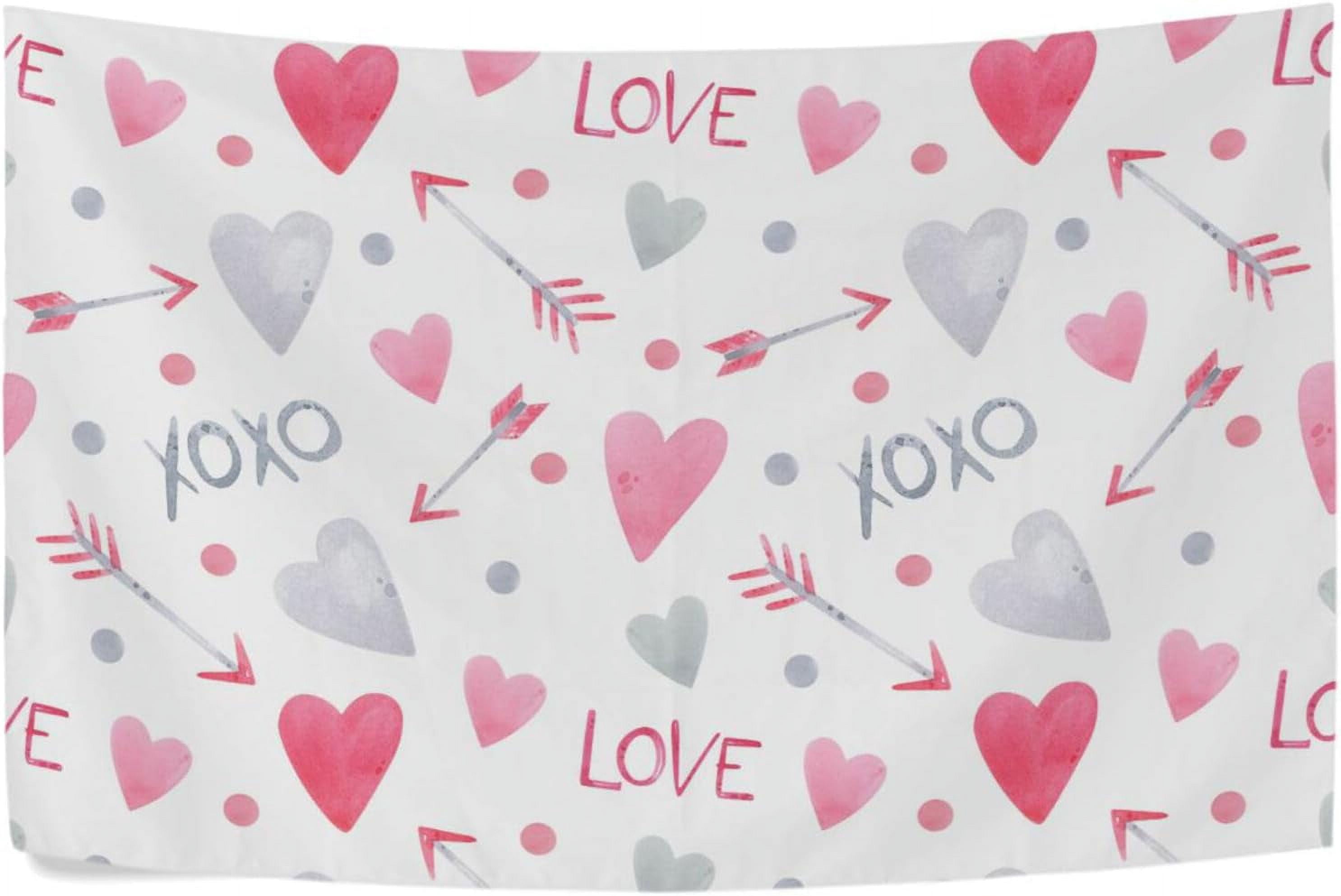 Coolnut Valentine's Day Heart Tapestry Washable Polyester Art Wall ...