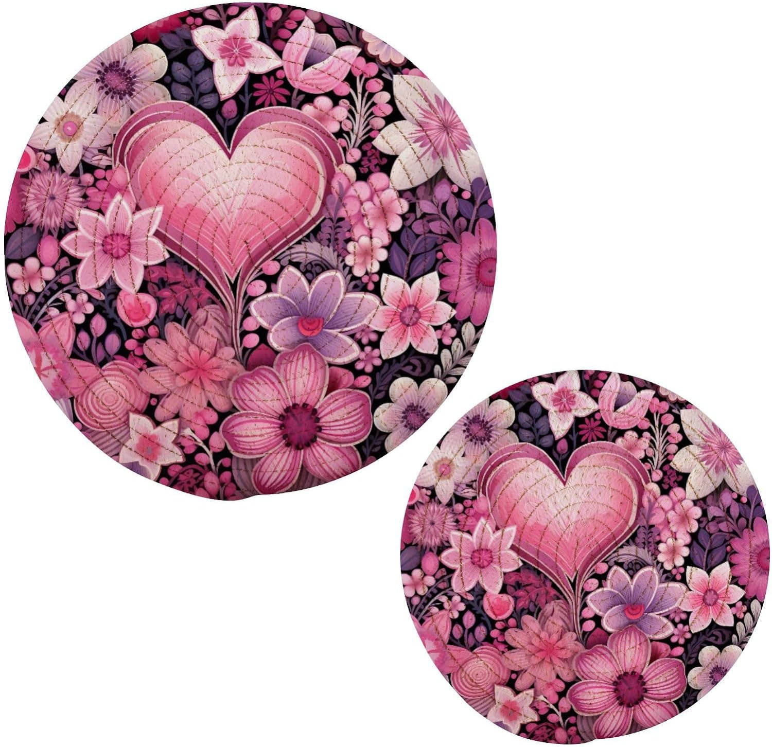 Coolnut Valentine's Day Pattern Trivets Pot Holders Set of 2 Potholders ...