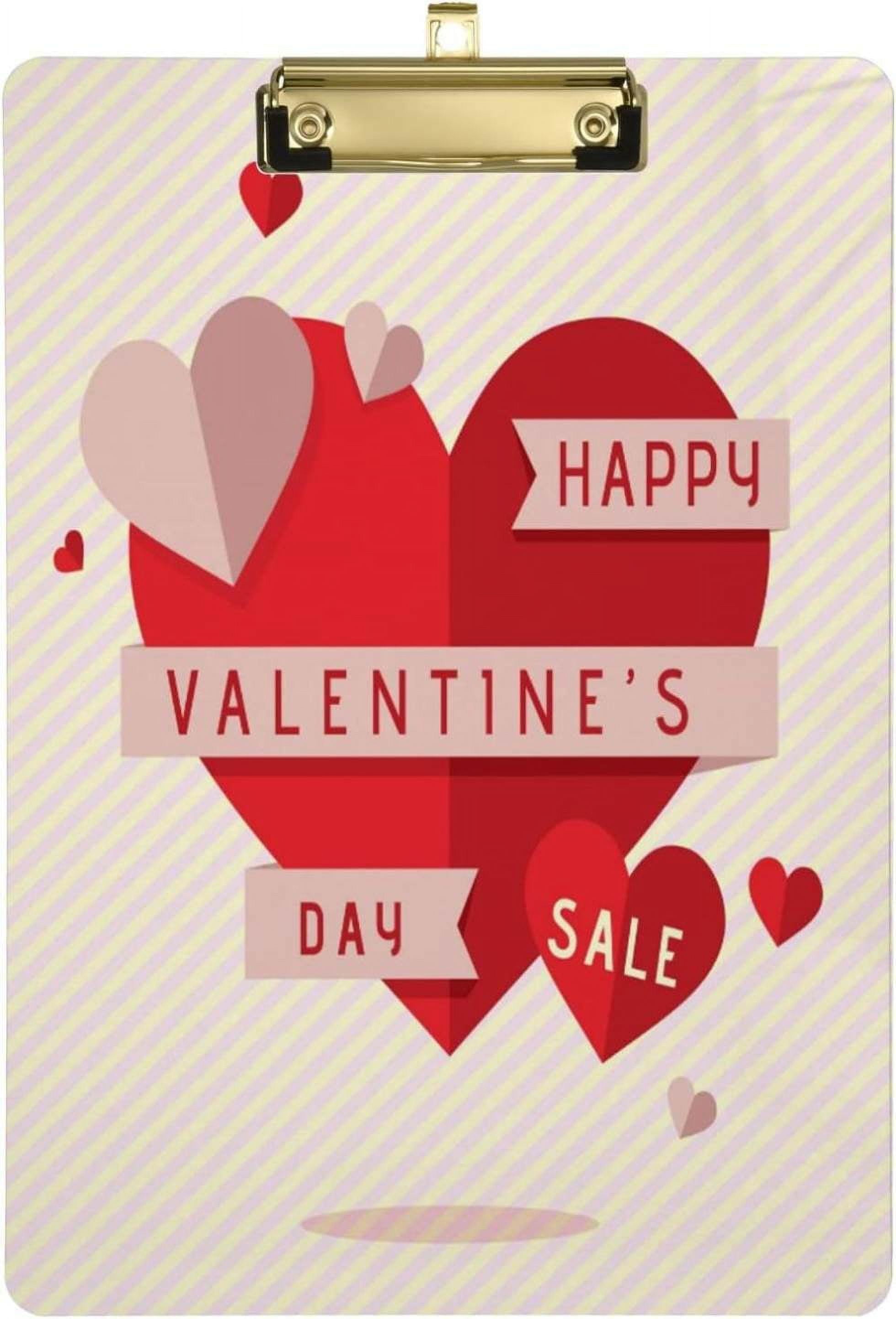Coolnut Valentine's Love Heart 12.5"x9" Clipboard, Acrylic Fashion ...