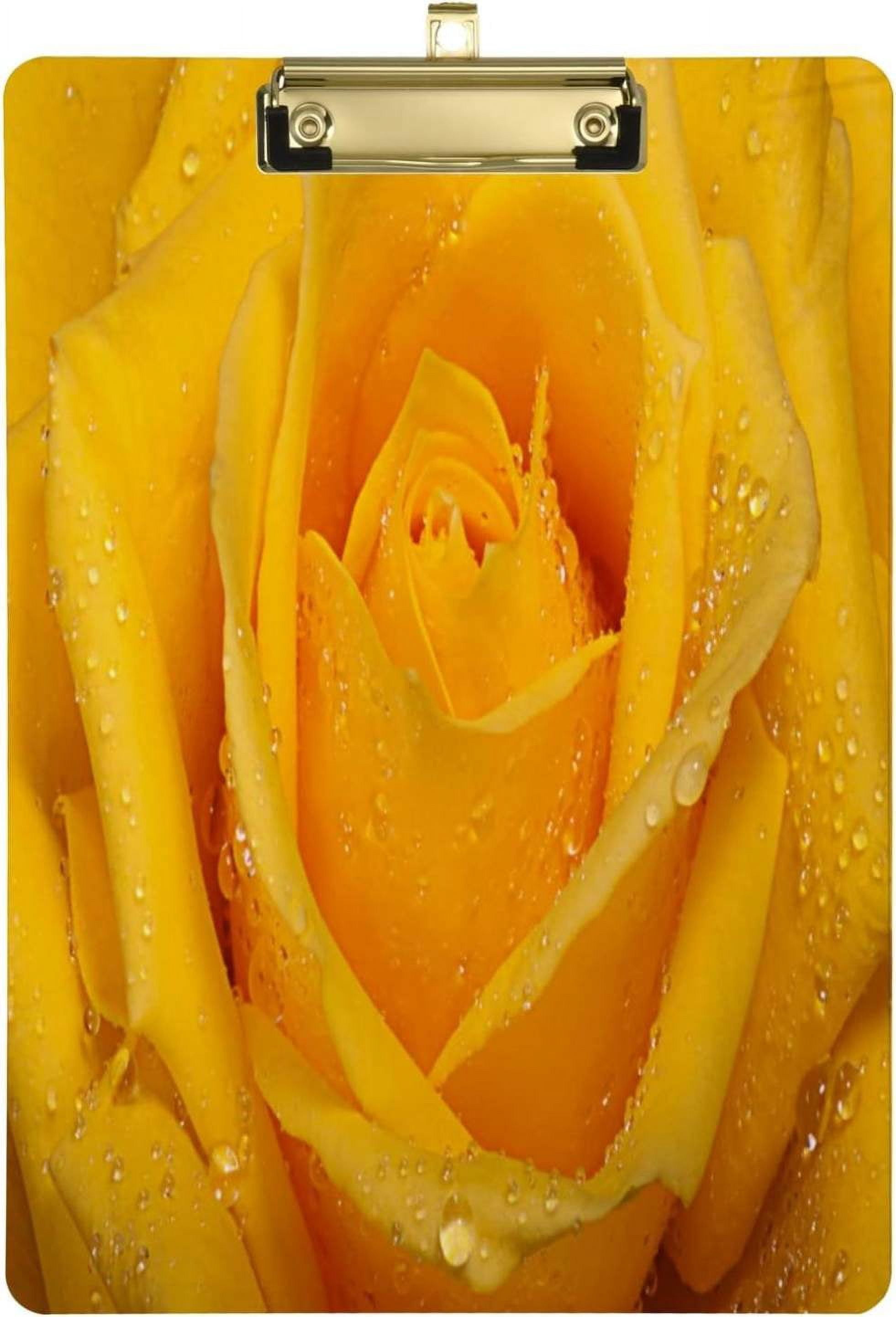 Coolnut Valentine's Pretty Yellow Rose 12.5"x9" Clipboard, Acrylic ...