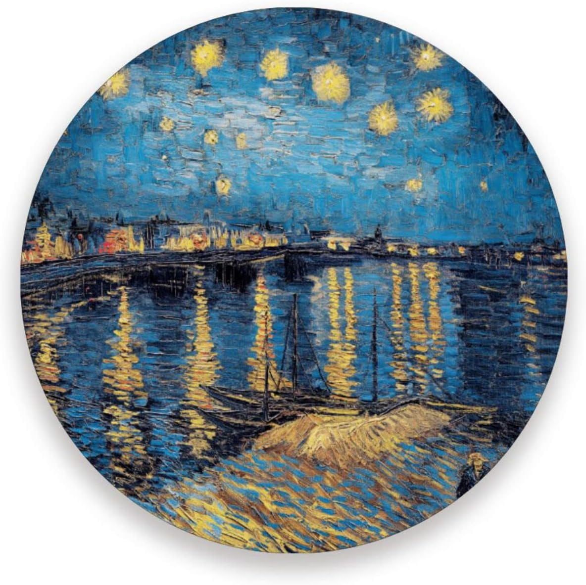 Coolnut Van Gogh Starry Night Coasters for Drinks Set of 4, Absorbent ...