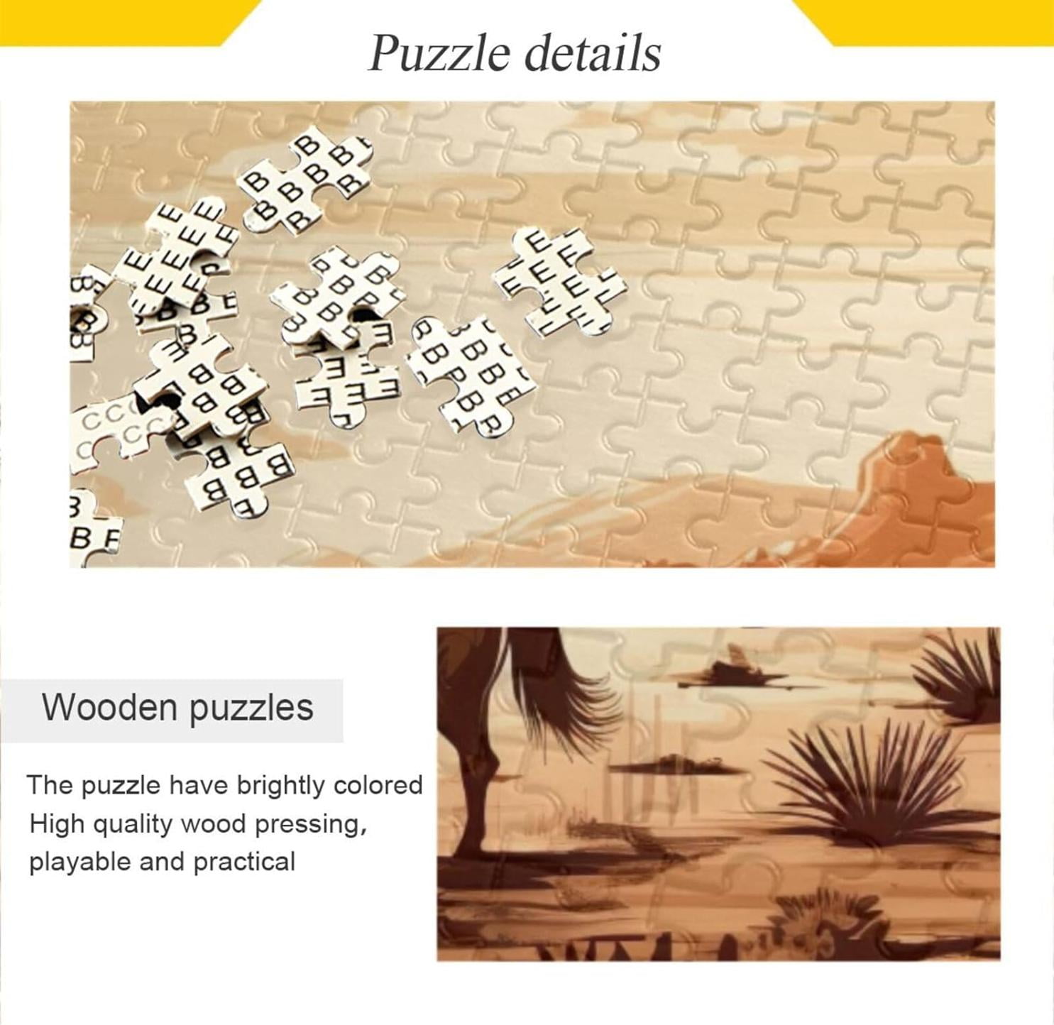 Coolnut Vintage Western Cowboy Puzzles for Adults and Kids 1000 Pieces ...