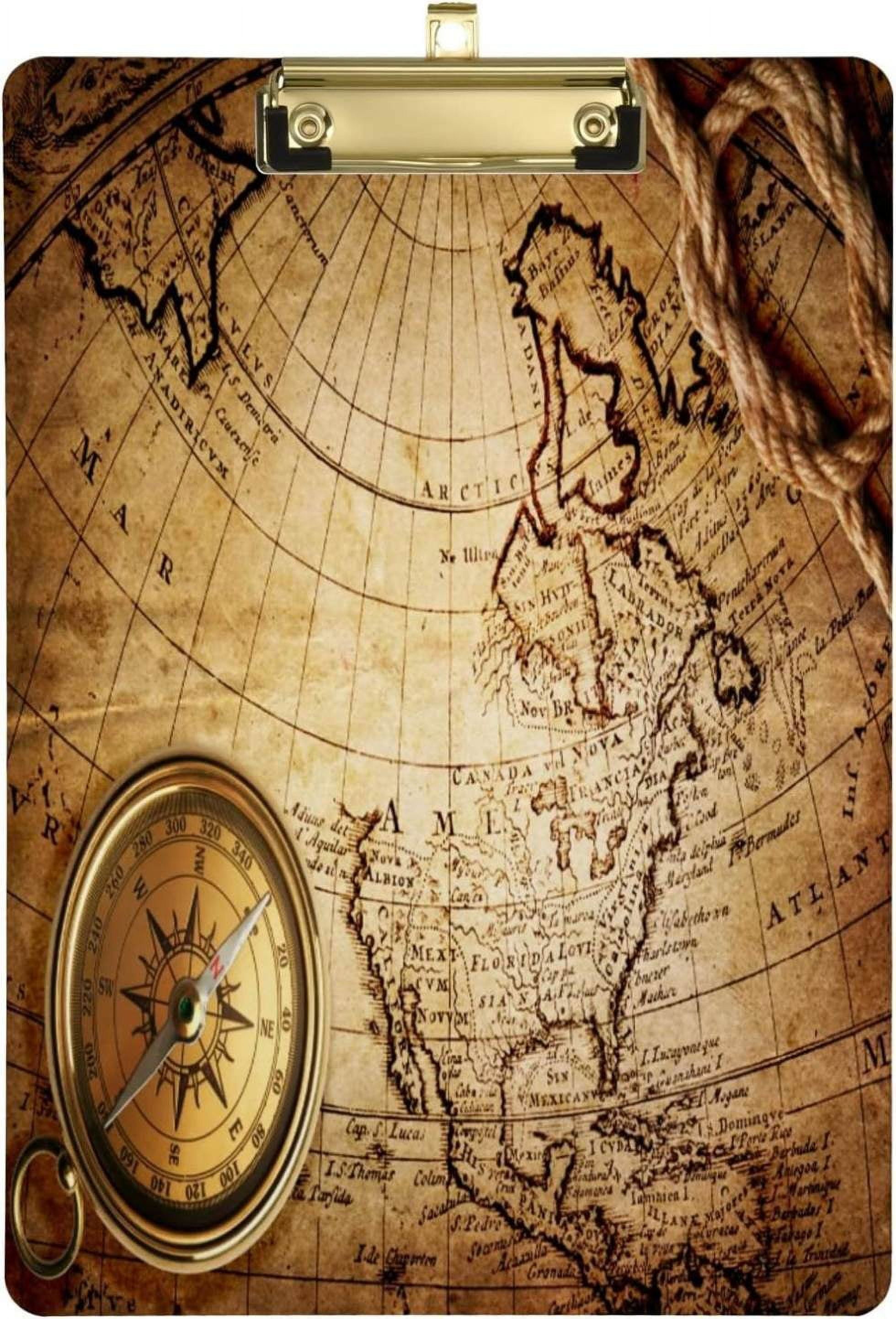 Coolnut Vintage World Map Clipboards, Fashion Design Clipboard Low ...