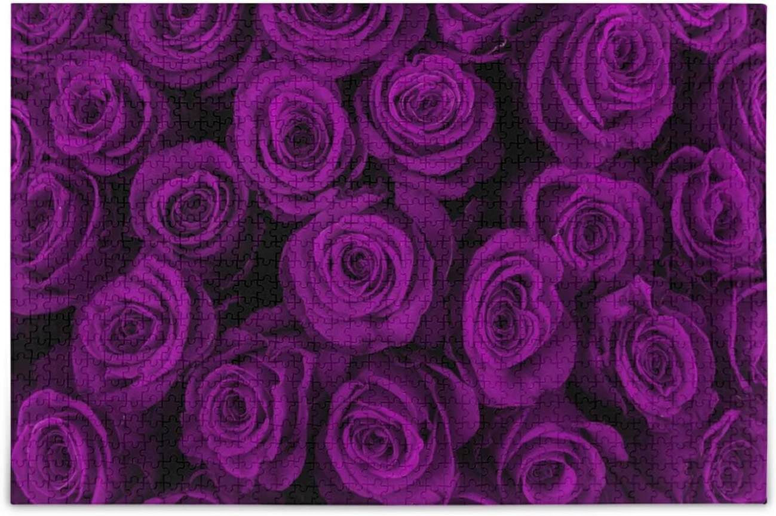 Coolnut Violet Roses Blooming Flowers Jigsaw Puzzles for Adults 500 ...