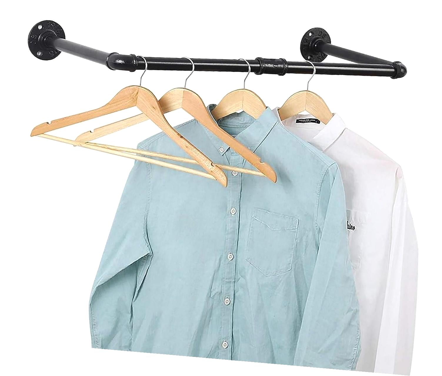 Coolnut Wall Mounted Clothes Rack, Industrial Pipe Clothing Hanger 38 ...