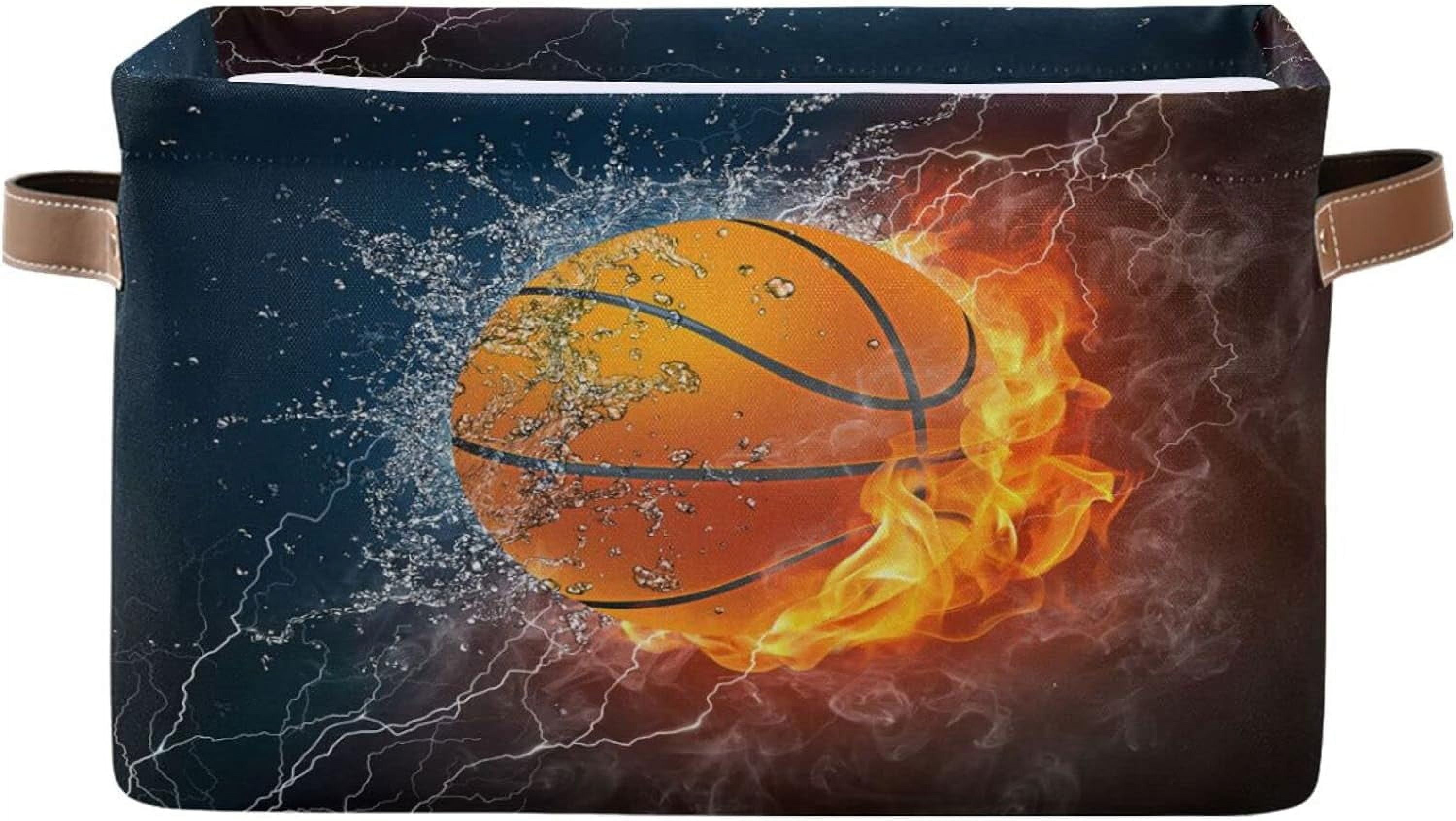 Coolnut Water and Fire Ball Large Square Storage Basket Bin with ...