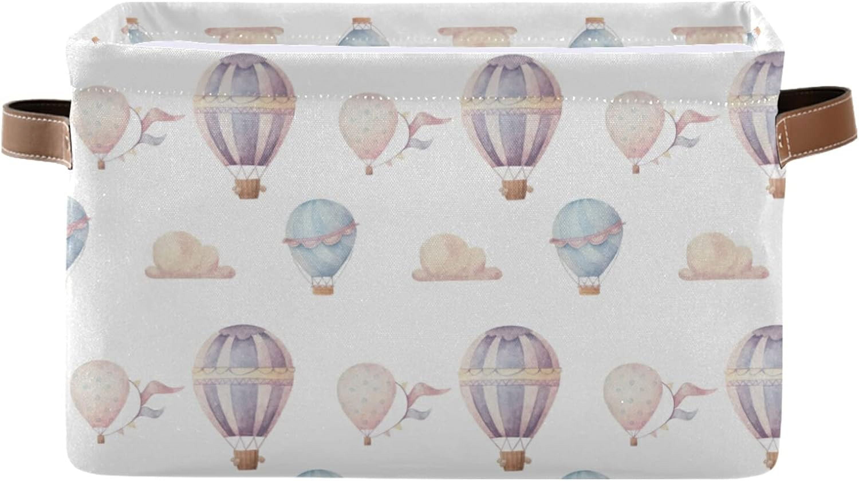 Coolnut Watercolor Hot Air Balloon Storage Bin for Toy Storage Basket ...