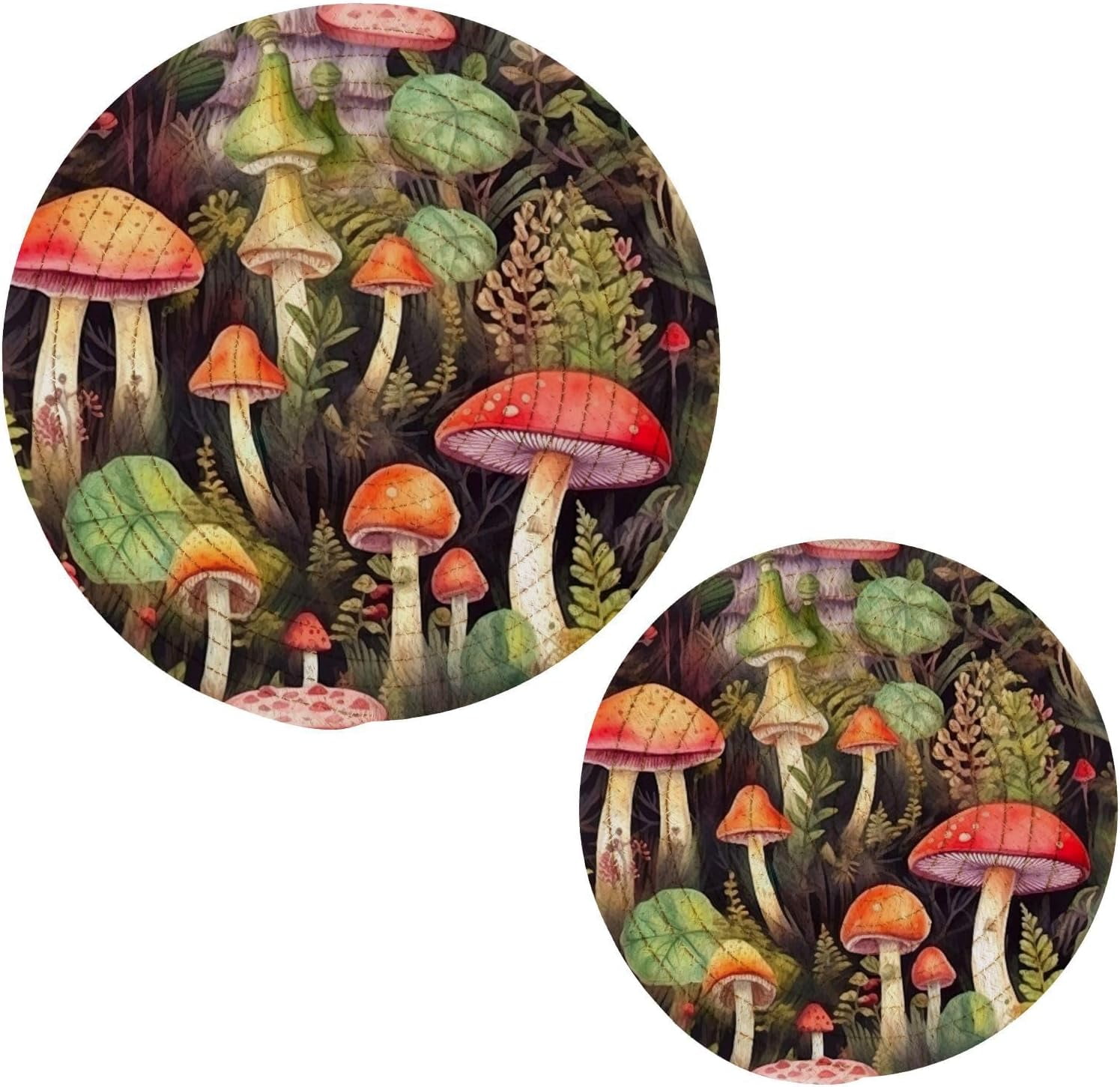 Coolnut Watercolor Mushroom Trivets Pot Holders Set of 2 Potholders for ...