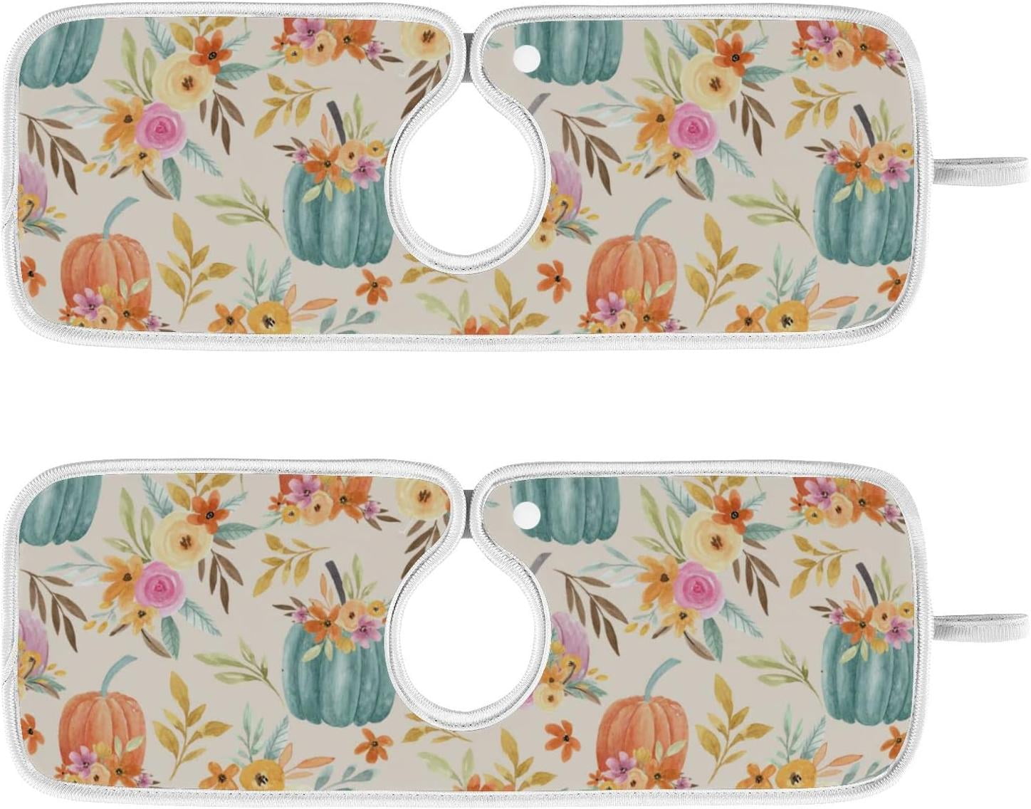 Coolnut Watercolour Floral Pumpkin Pattern Autumn Maple Leaves 2PCS ...