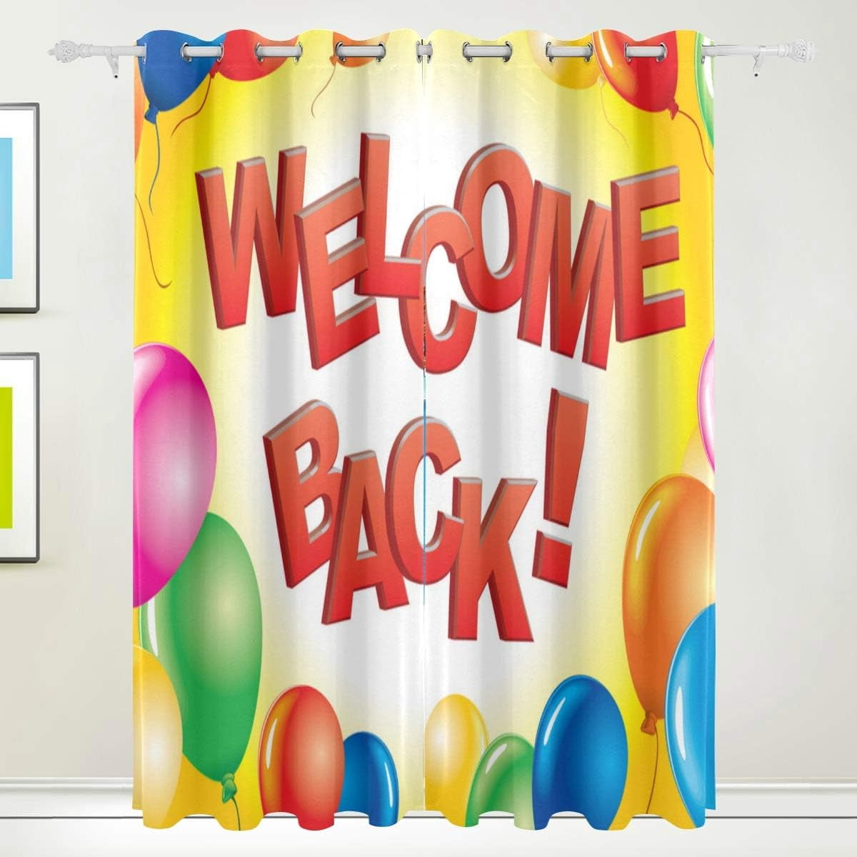 Coolnut Welcome Back with Balloons Thermal Insulated Blackout Grommet ...