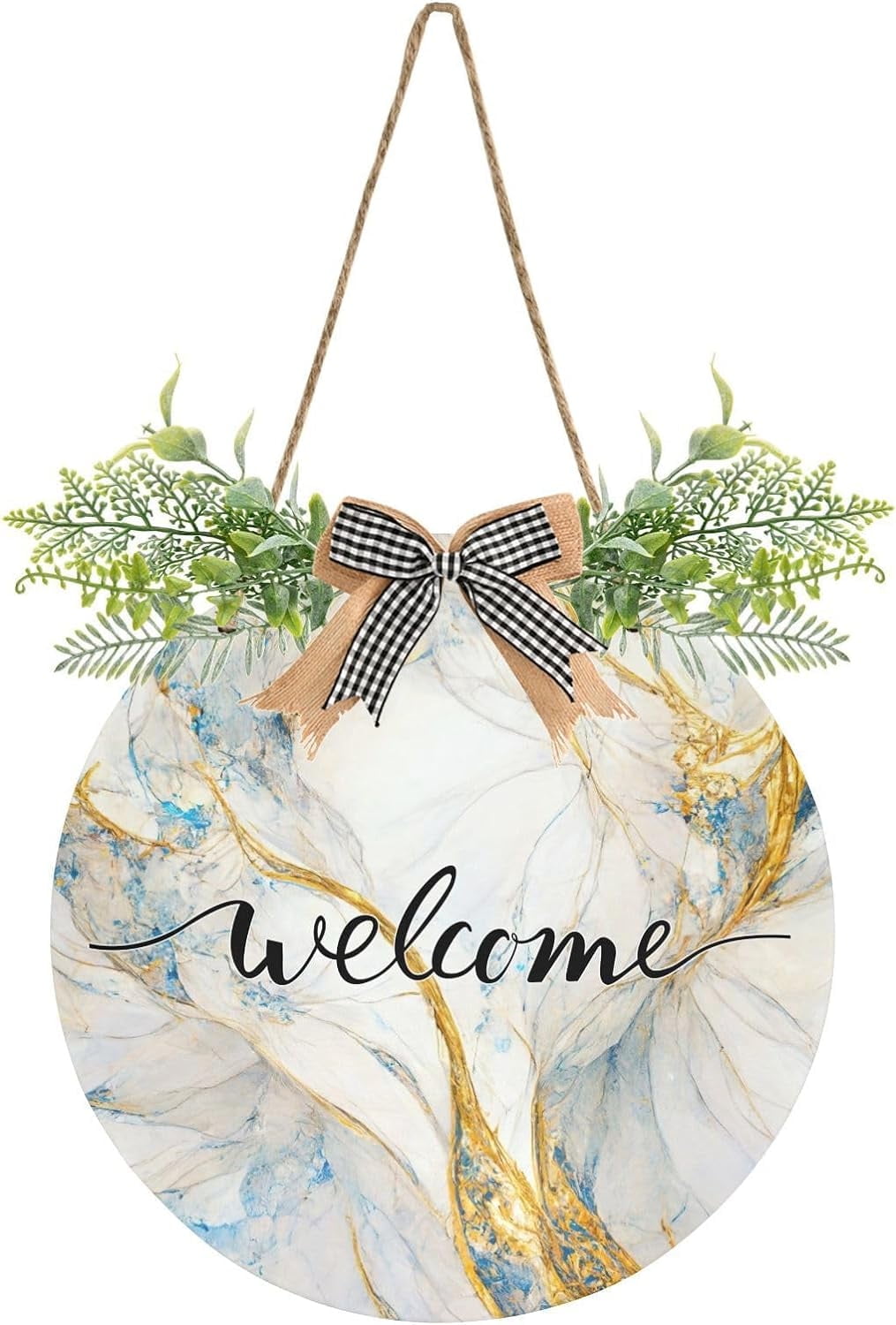 Coolnut Welcome Sign Hanging Plaque Sign Abstract Marble Porch Wall ...