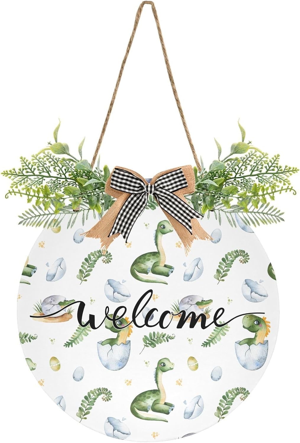 Coolnut Welcome Sign Hanging Plaque Sign Dinosaurs Porch Wall Front ...