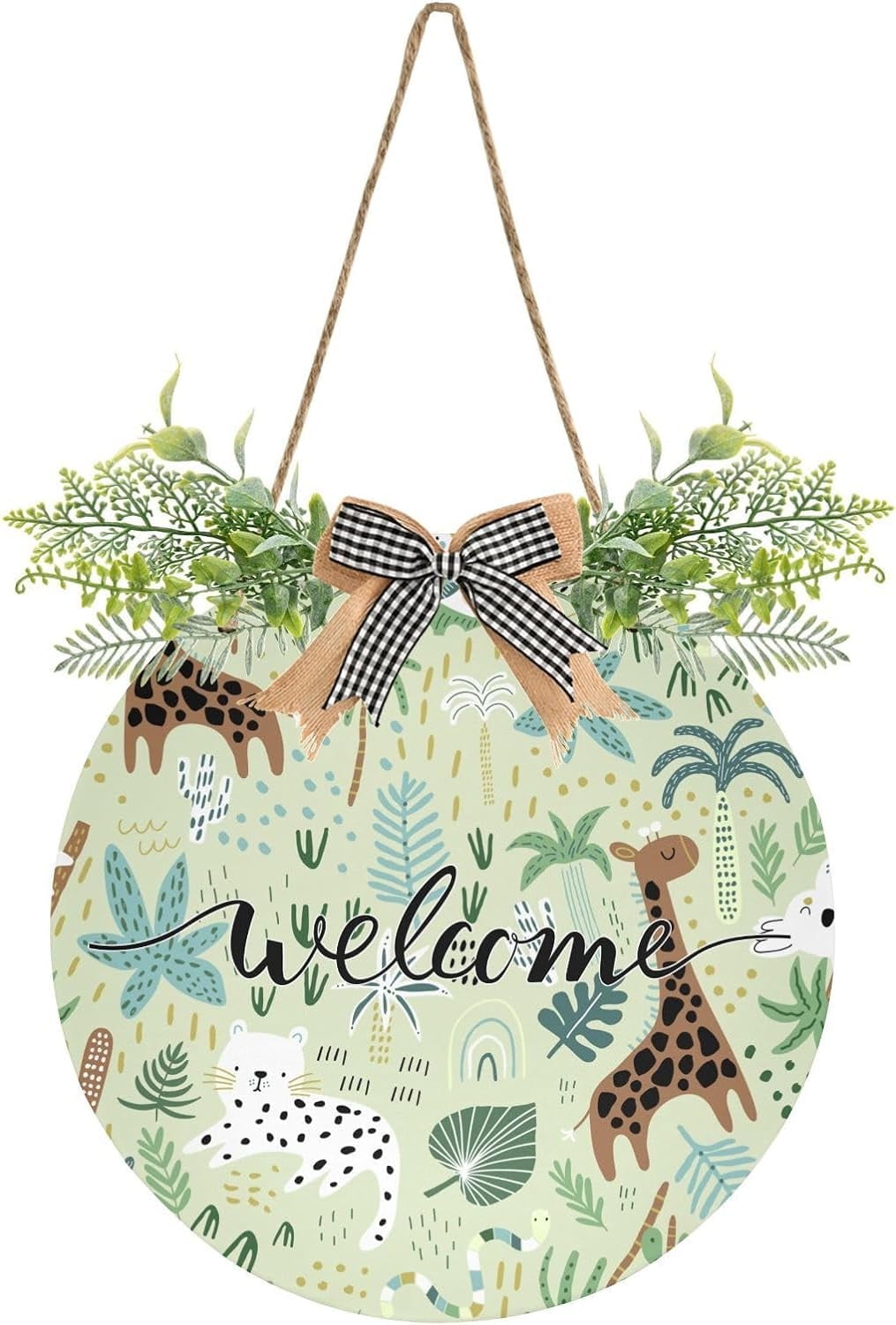 Coolnut Welcome Sign Hanging Plaque Sign Forest Animal Porch Wall Front ...