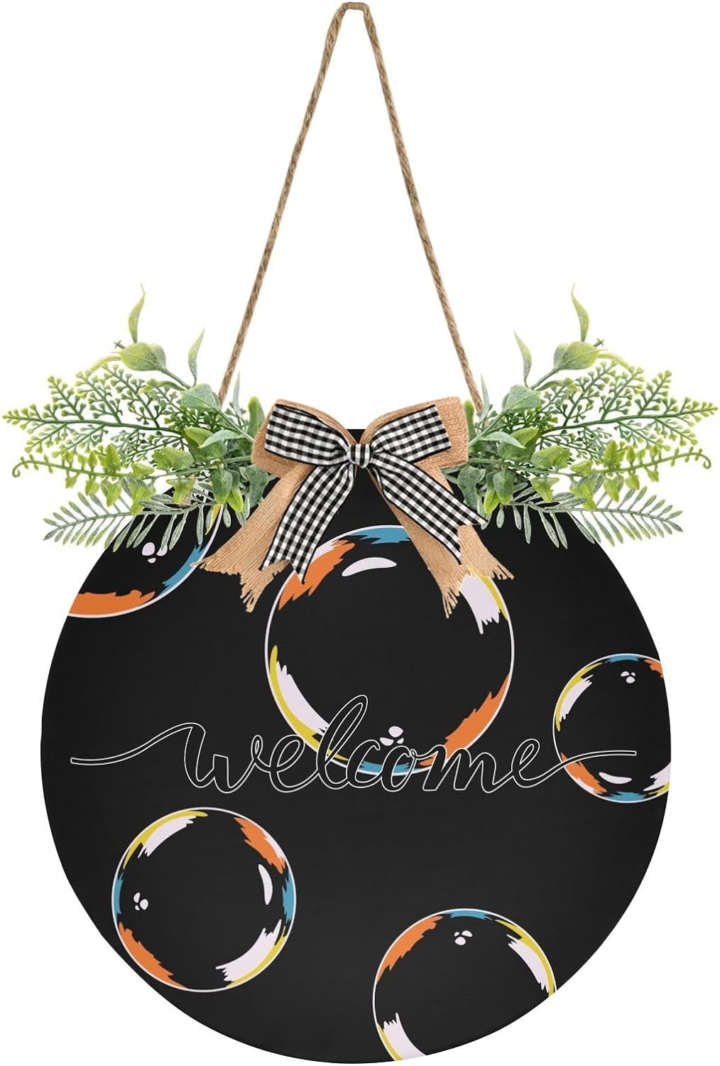 Coolnut Welcome Sign Hanging Plaque Sign Soap Bubbles Porch Wall Front ...