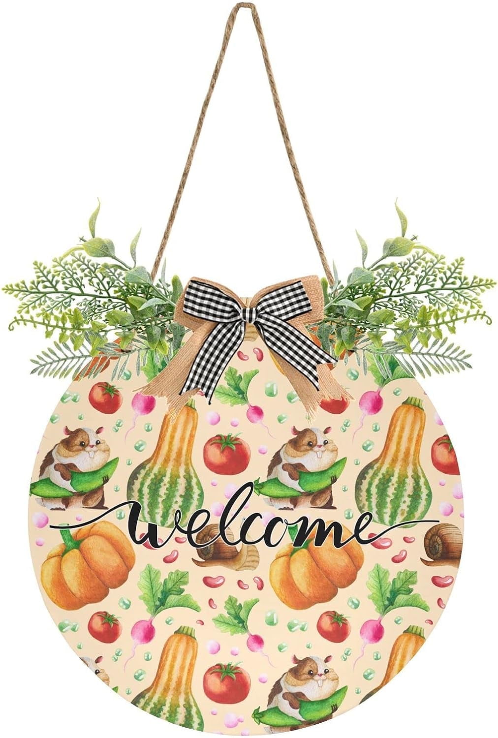 Coolnut Welcome Sign Hanging Plaque Sign Vegetable Garden Hamsters ...