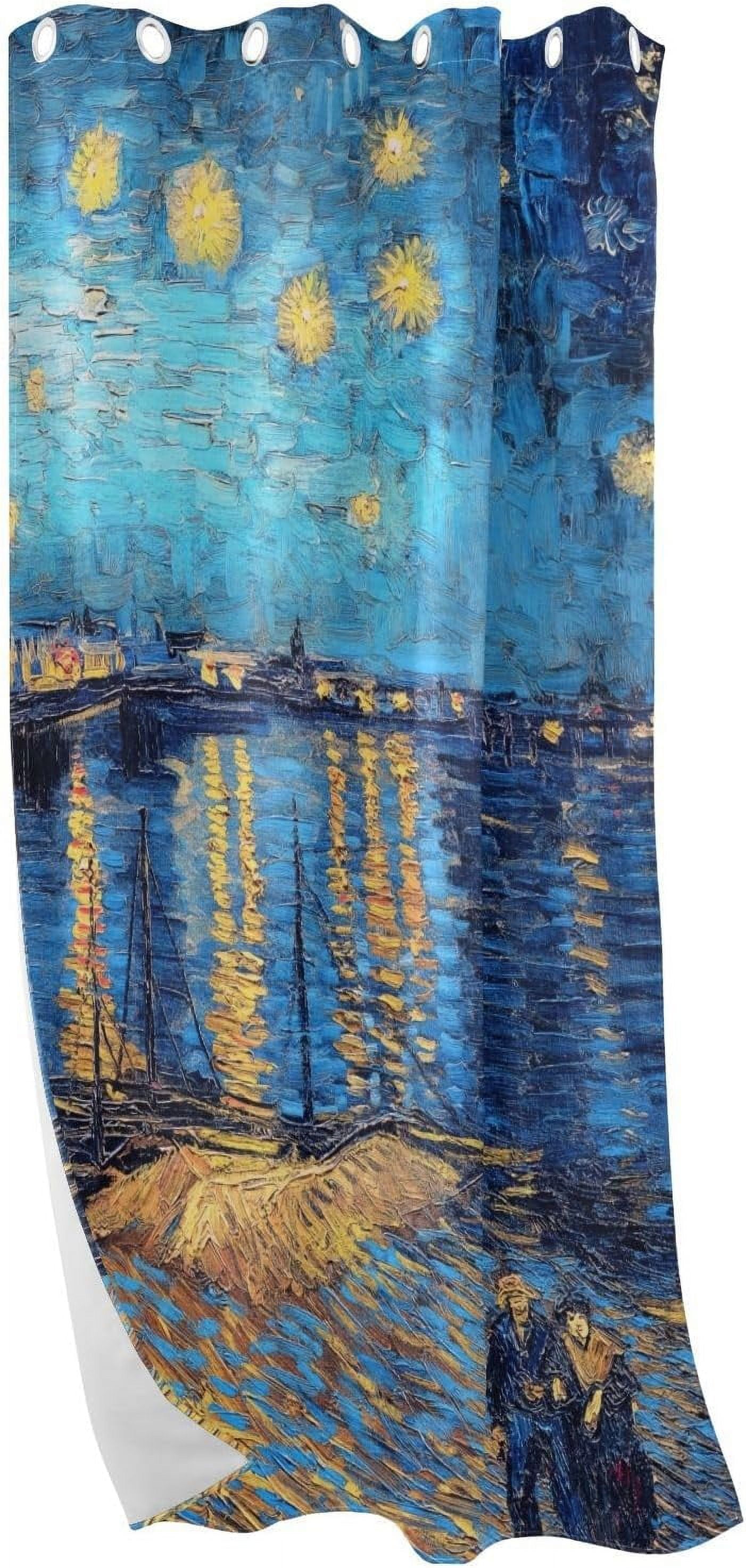 Coolnut Window Curtain Panels for Apartment 84 inches Length Starry ...